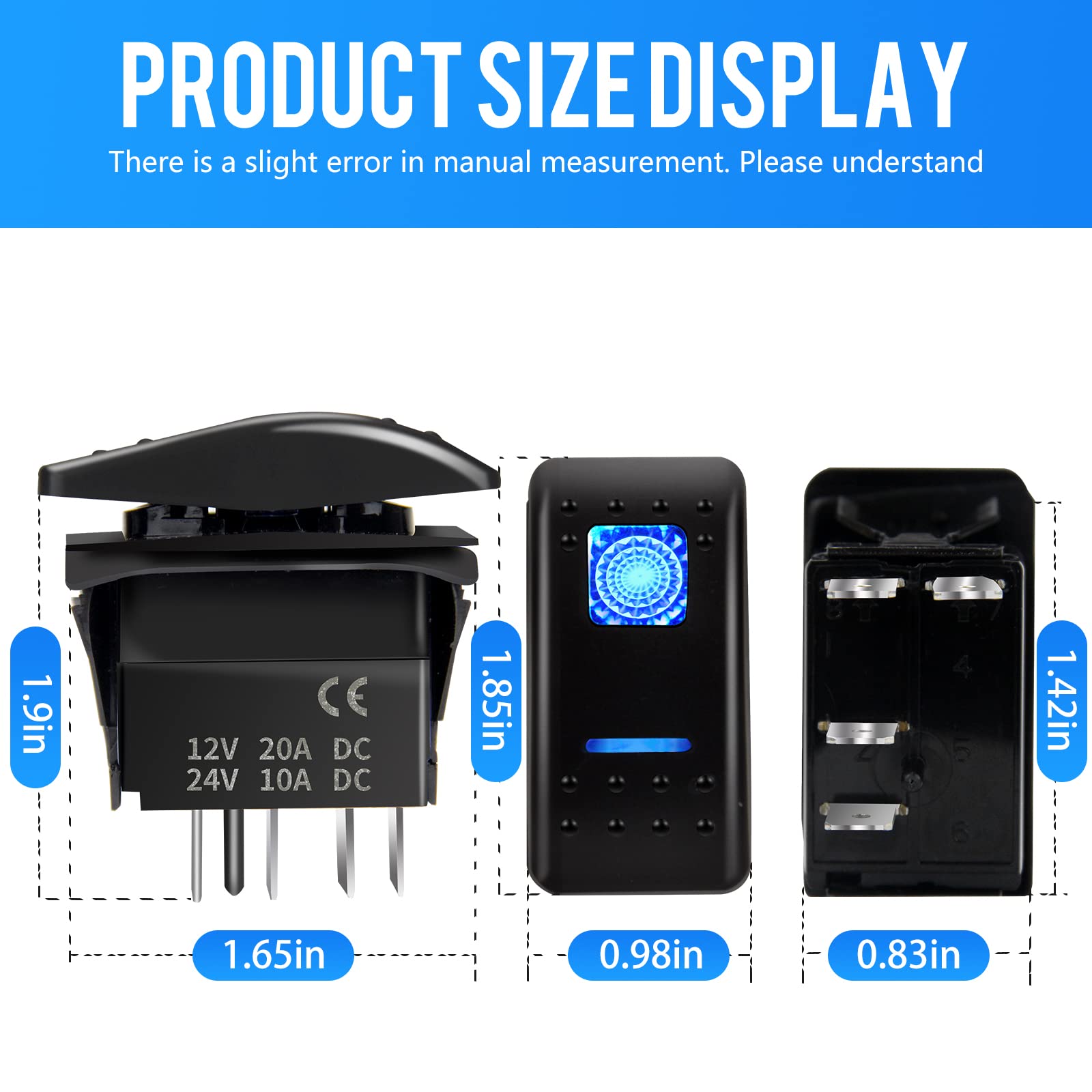 Snapklik.com : MIIGII Toggle Switch 12V/ 20A 10A/ 24V