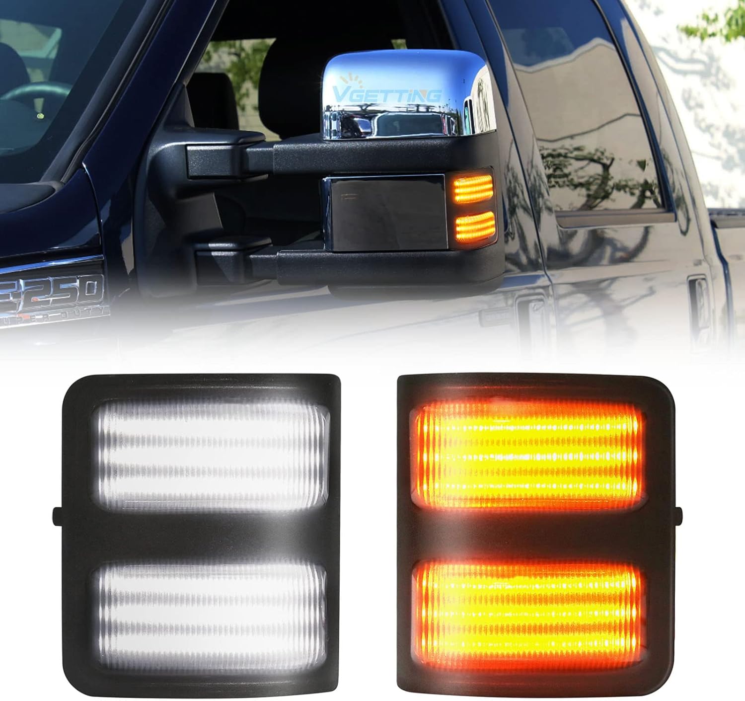 Amazon.com: VGETTING LED Side Mirror Light For Ford F250 F350 F450 F550 ...