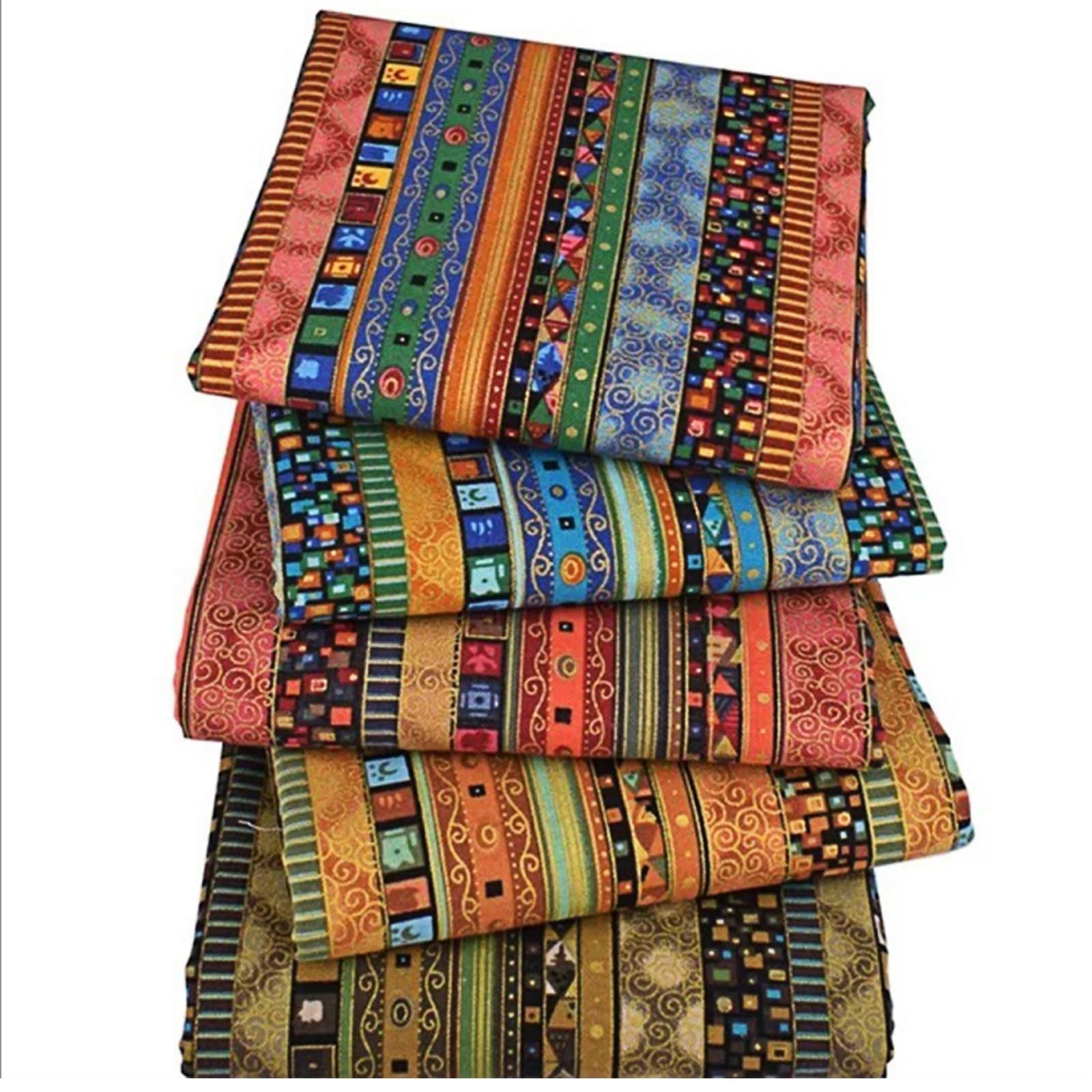 NALUGI 5 Pieces Ethnic Pattern Tablecloths Decorative Fabric Cotton ...