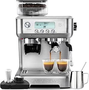 Amazon.com: CASABREWS Espresso Machine with Grinder, Professional Espresso Maker with Milk ...