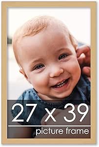 Amazon.com - Poster Palooza 27x39 Frame Traditional Natural Wood ...