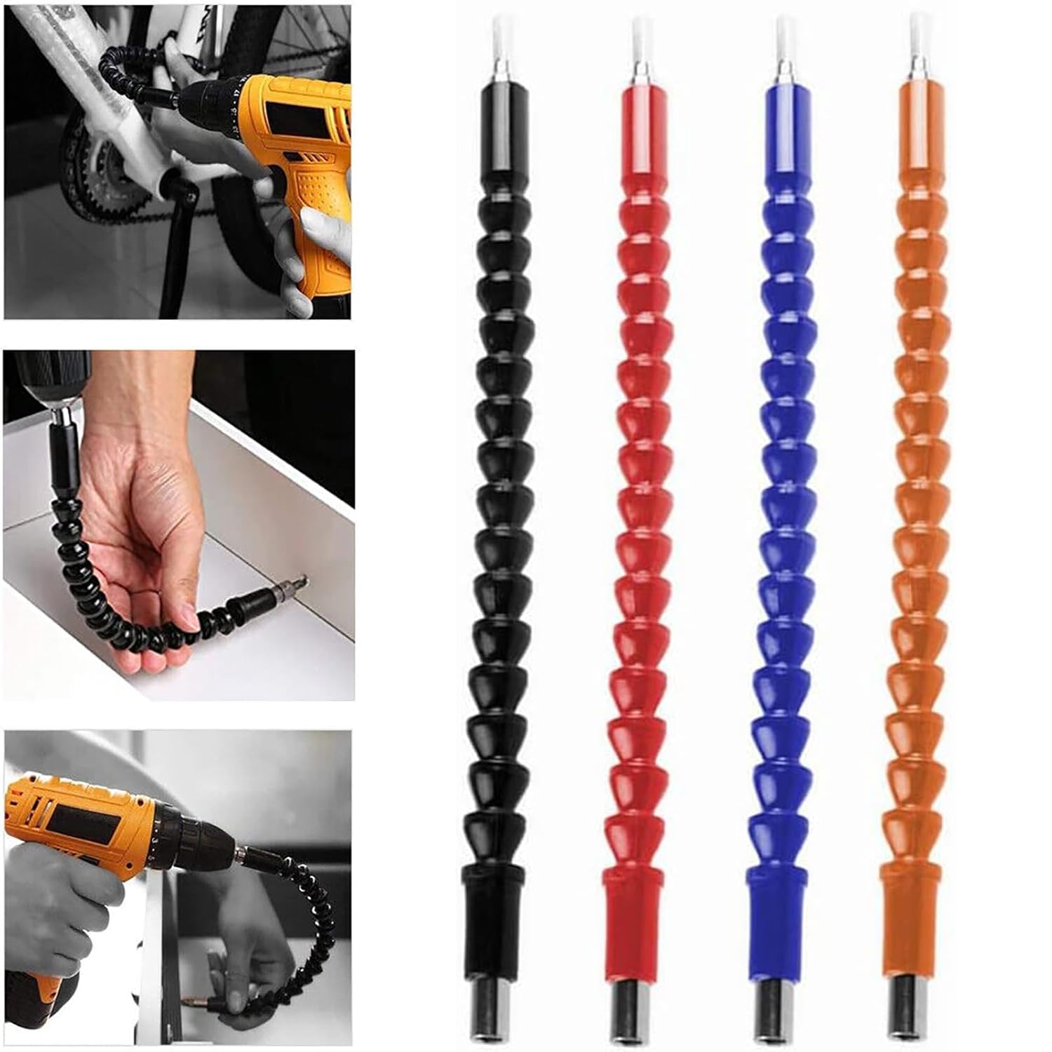 Amazon.com: Flexible Drill Bit Extension, 11.6 Inches Superbit with Magnetic Hex Shaft, 1/2/3/4 ...
