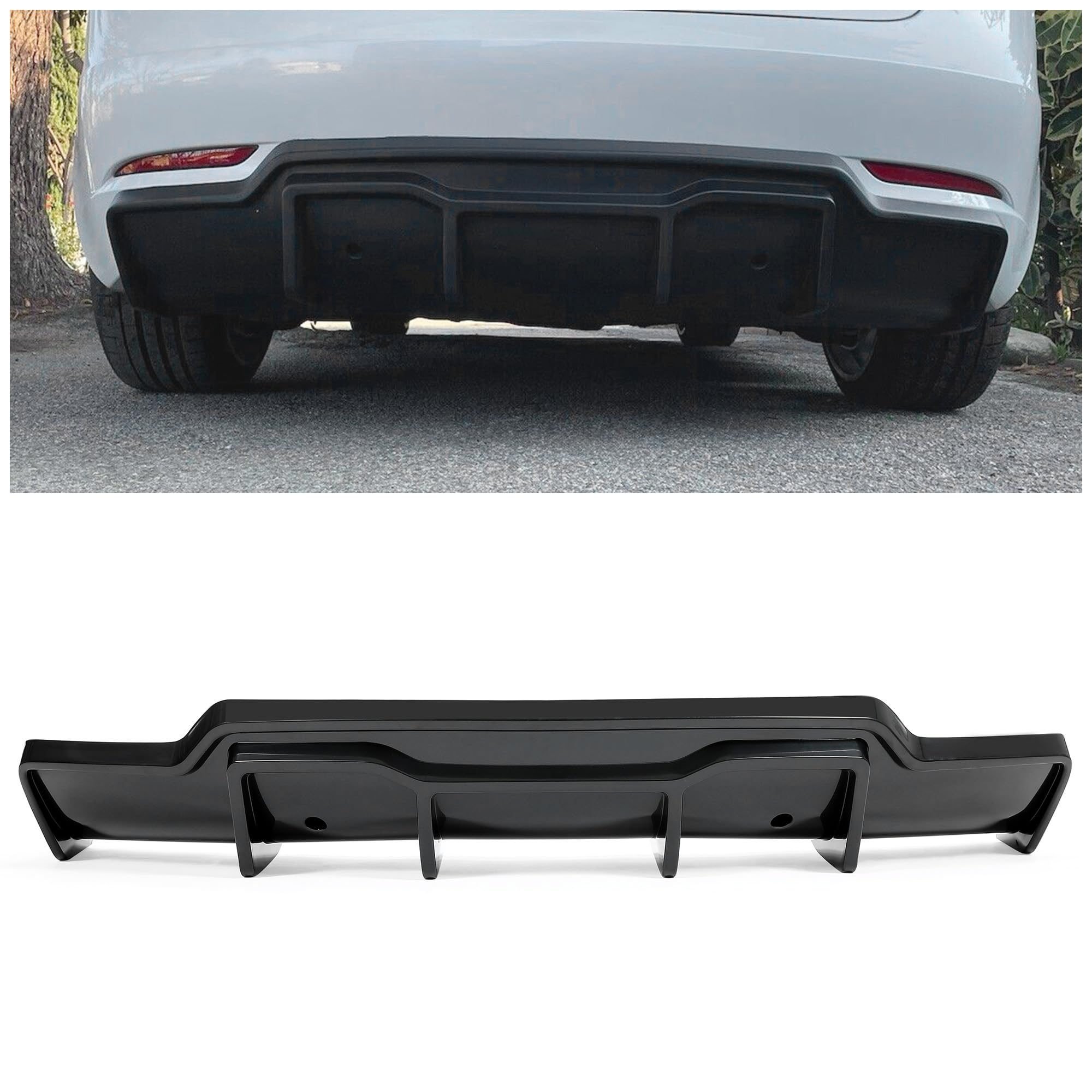 Amazon.com: HECASA Rear Bumper Diffuser Compatible with 2017-2023 Tesla ...
