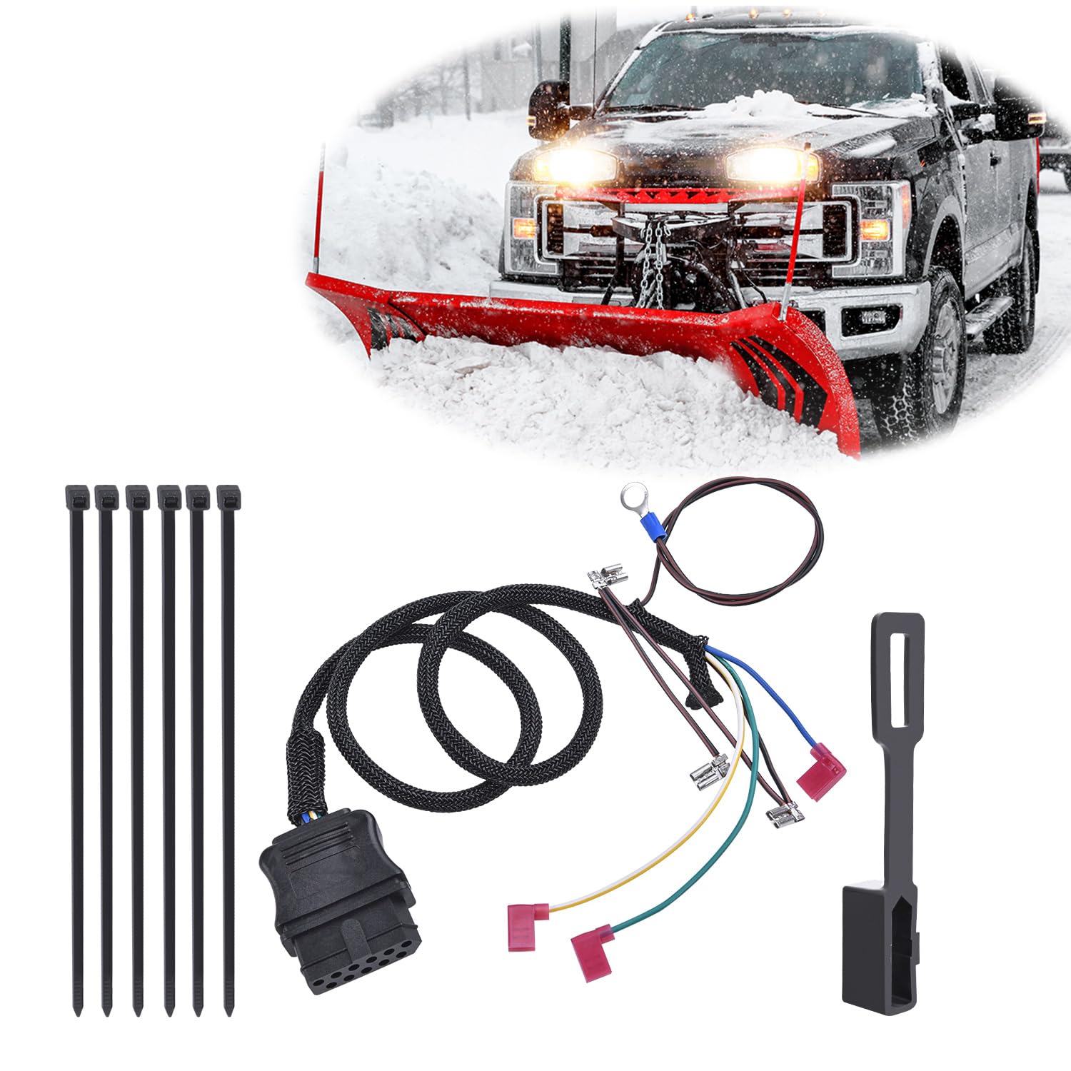 Amazon.com: Farpida 26359 3 Pin Snow Plow Side Control Wire Harness Fit ...