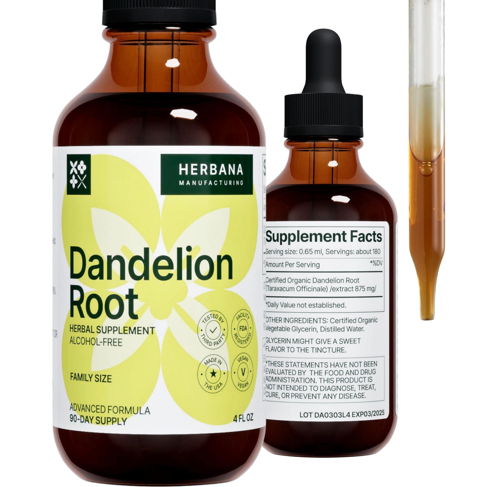 Amazon.com: Dandelion Root 4 fl oz Liquid Extract - Natural Herbal ...