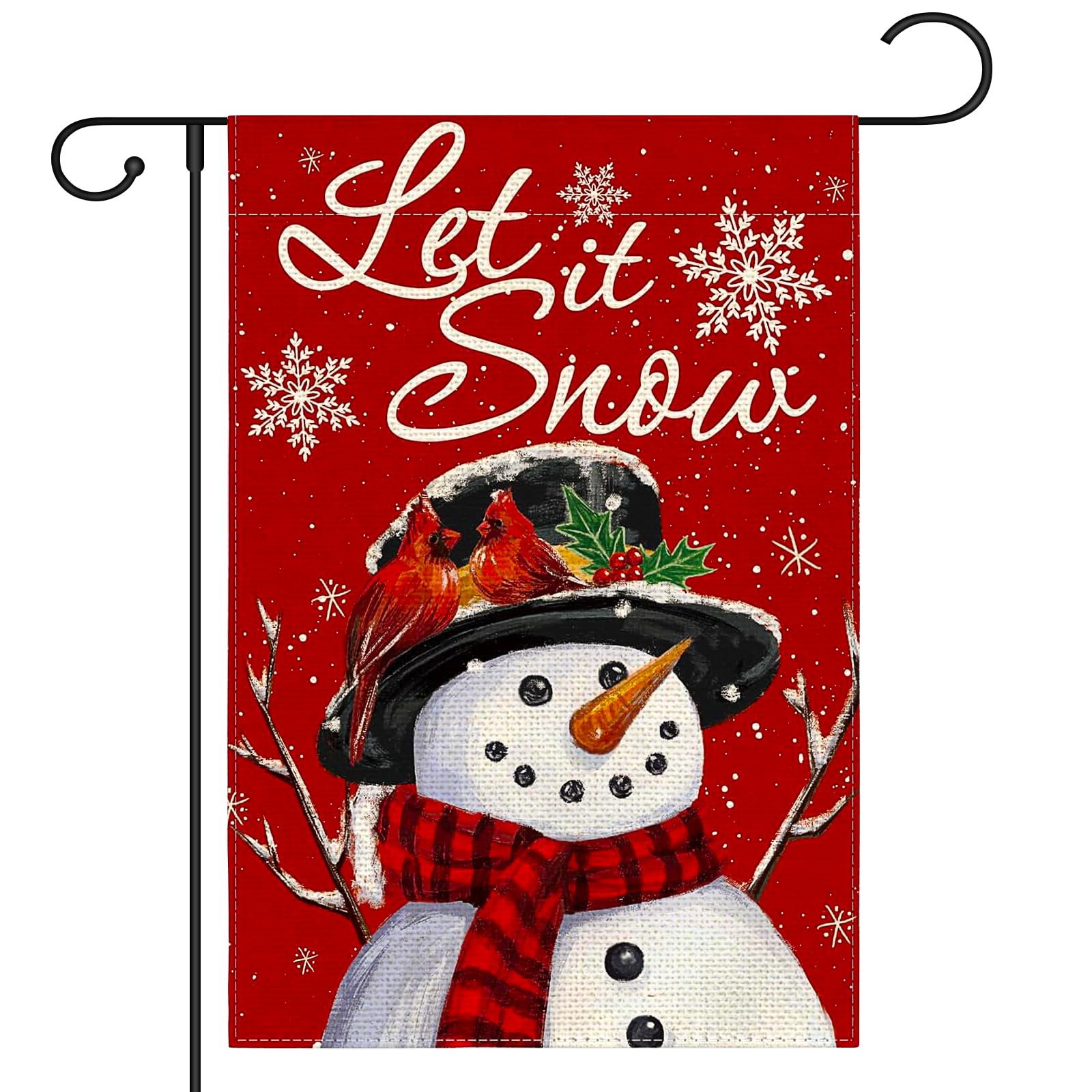 Amazon.com : Winter Garden Flag,Christmas Garden Flags 12x18 Double ...