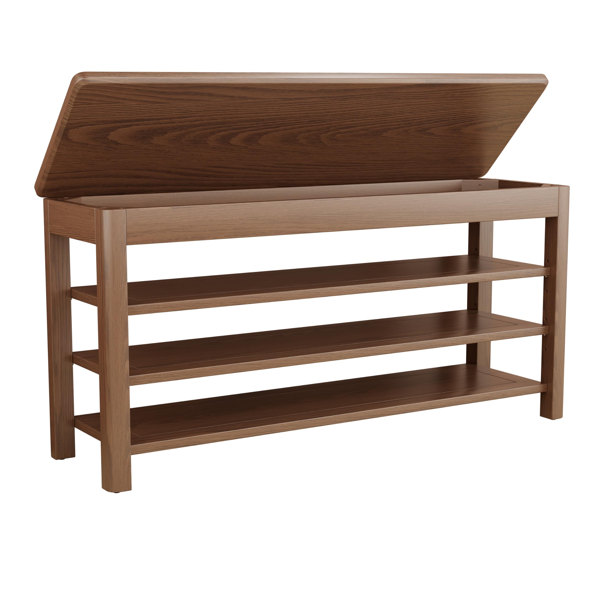 Amazon.com: KASLANDI Shoe Rack Bench for Front Door Entrance, 3-Tier ...