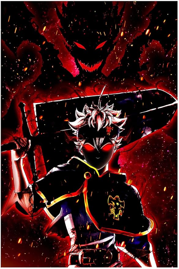 Ukeclvd Asta Black Clover Poster Japan Manga Personality Anime ...