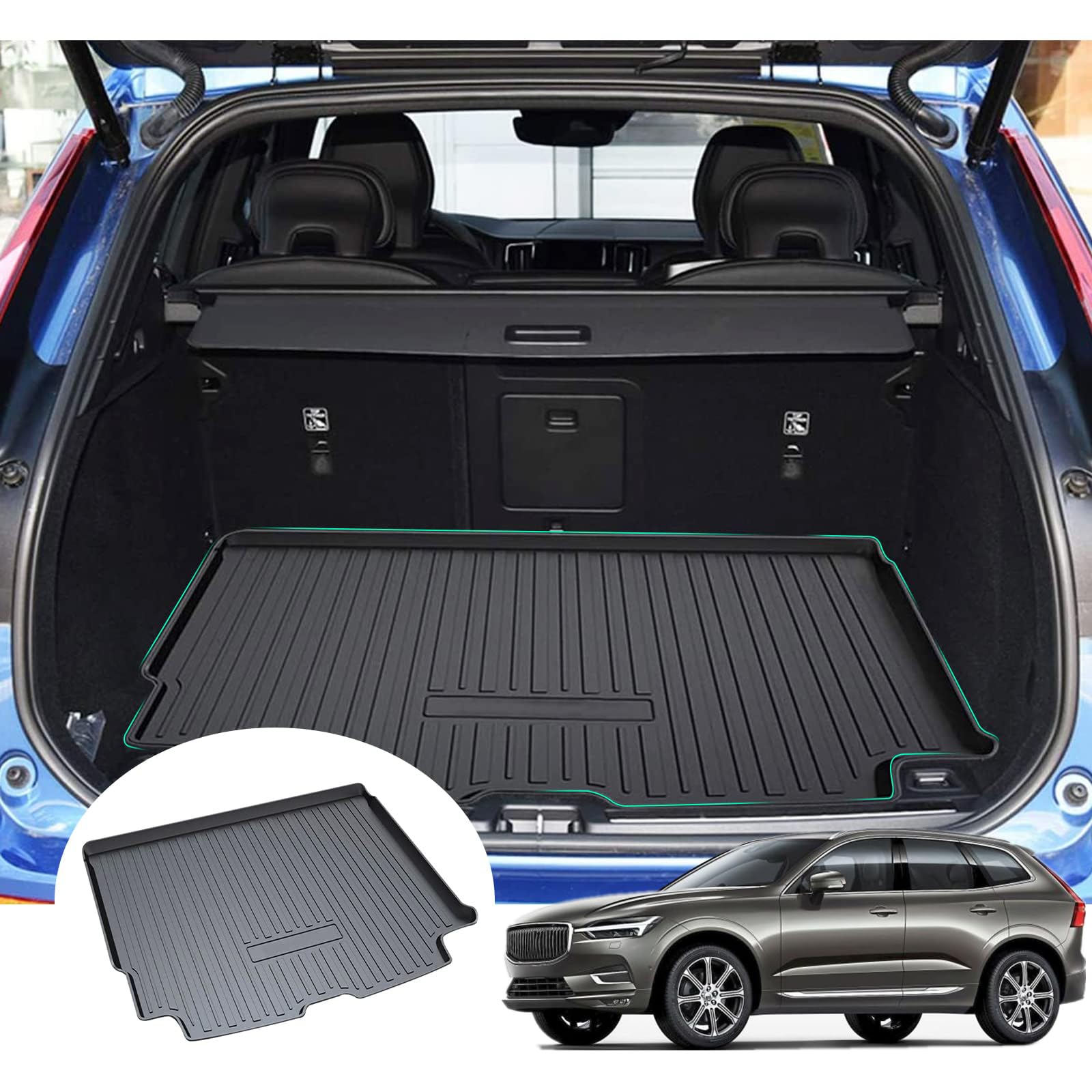GAFAT Compatible with Volvo XC60 2018-2024 2025 Boot Mat, XC60 2023 ...