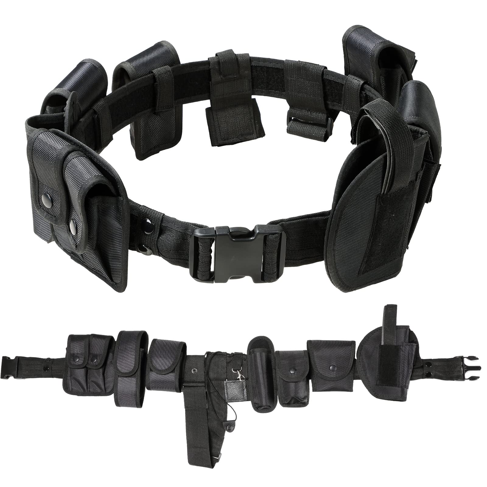 Amazon.com : NATGAI 10 in 1 Duty Belt Black Law Enforcement Tactical ...