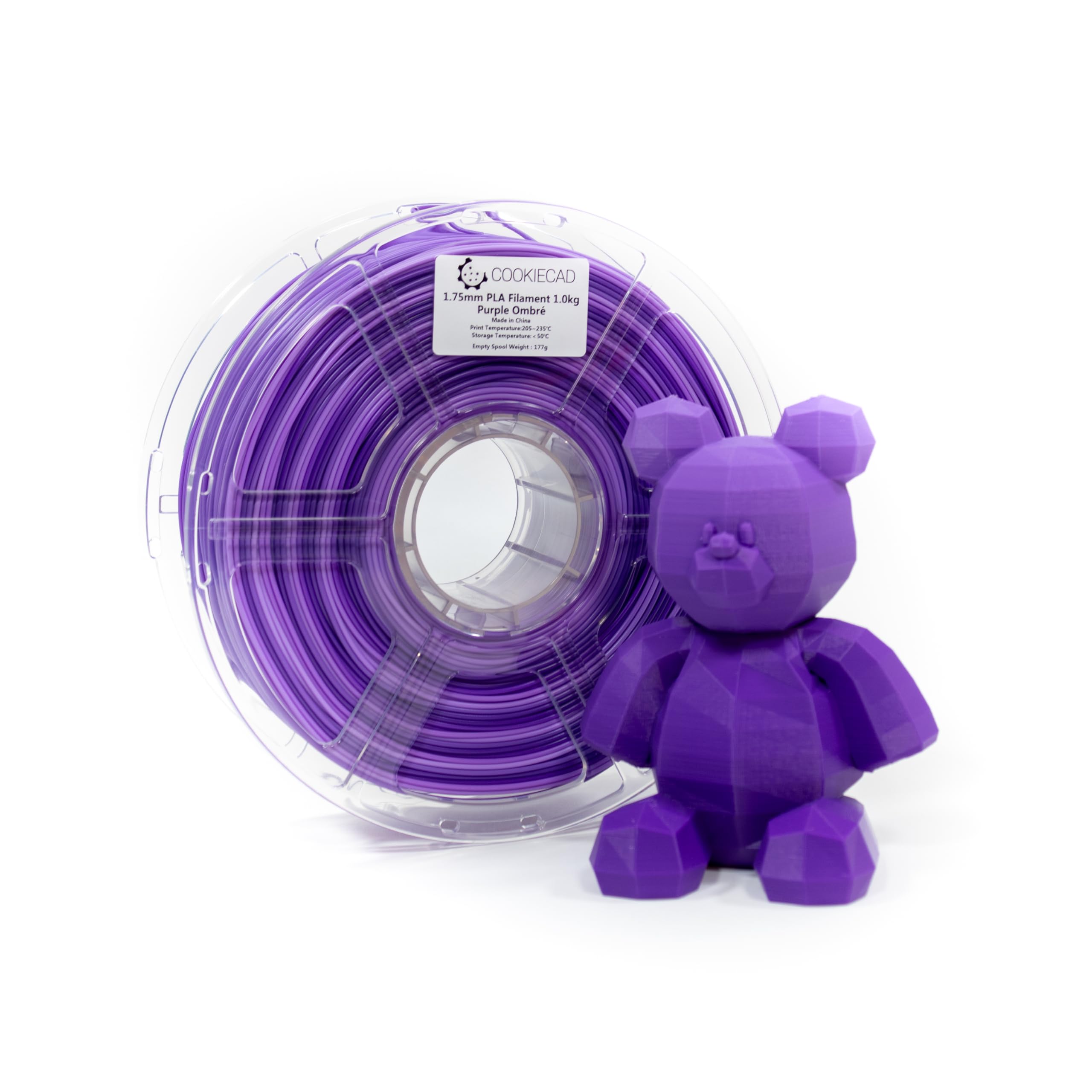 Amazon.com: COOKIECAD Purple Ombre 3D Printing Filament, Rainbow Purple ...