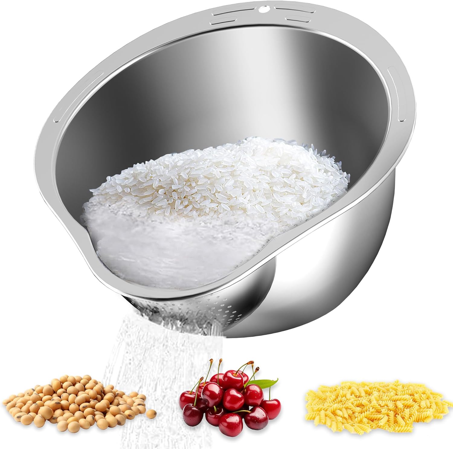 Amazon.com: Rice Washer - Rice Washer Strainer Bowl - Rice Drainer ...