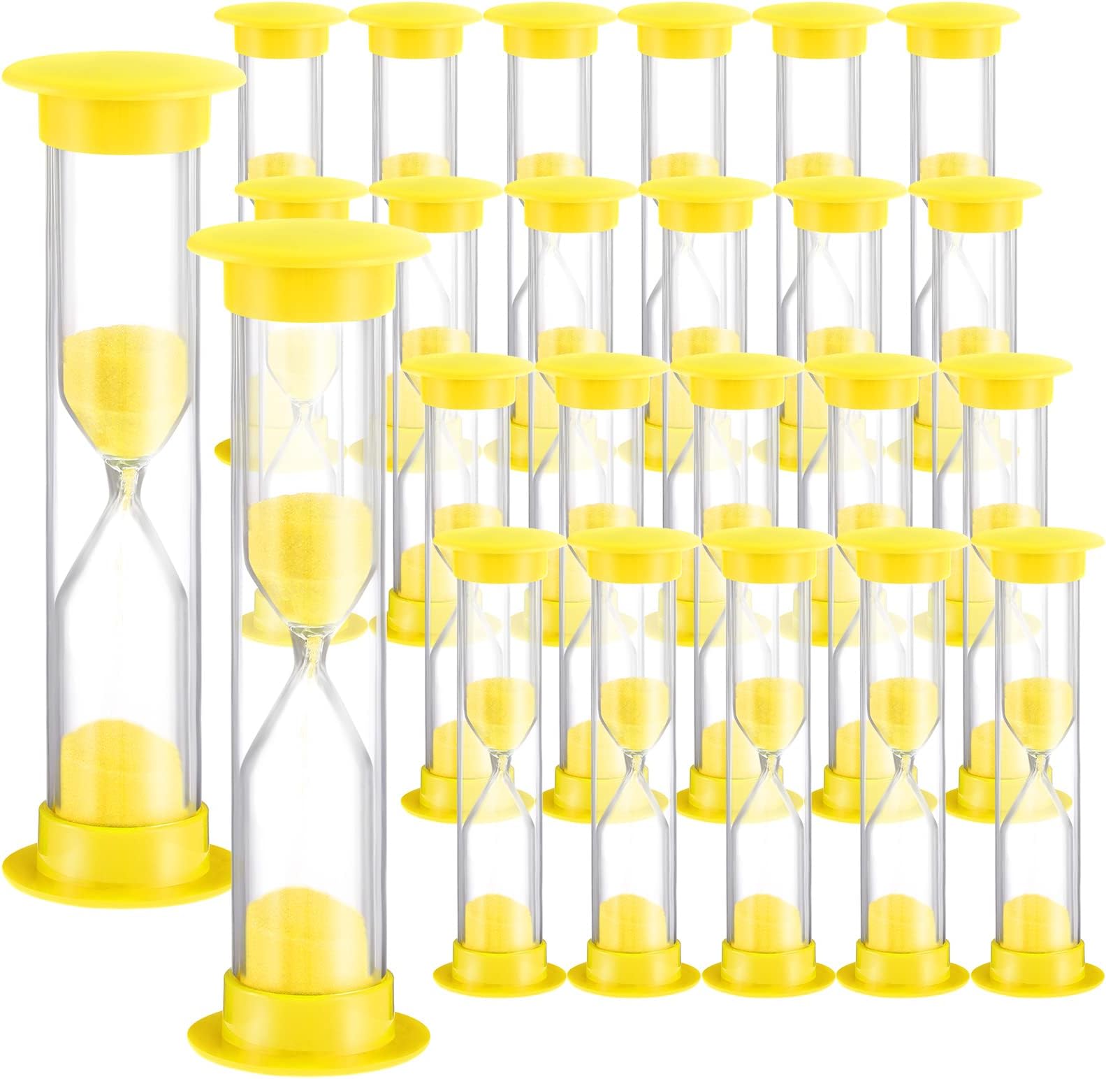 Amazon.com: TIHOOD 24PCS Sand Timer Assortment Plastic Sand Clock Timer ...