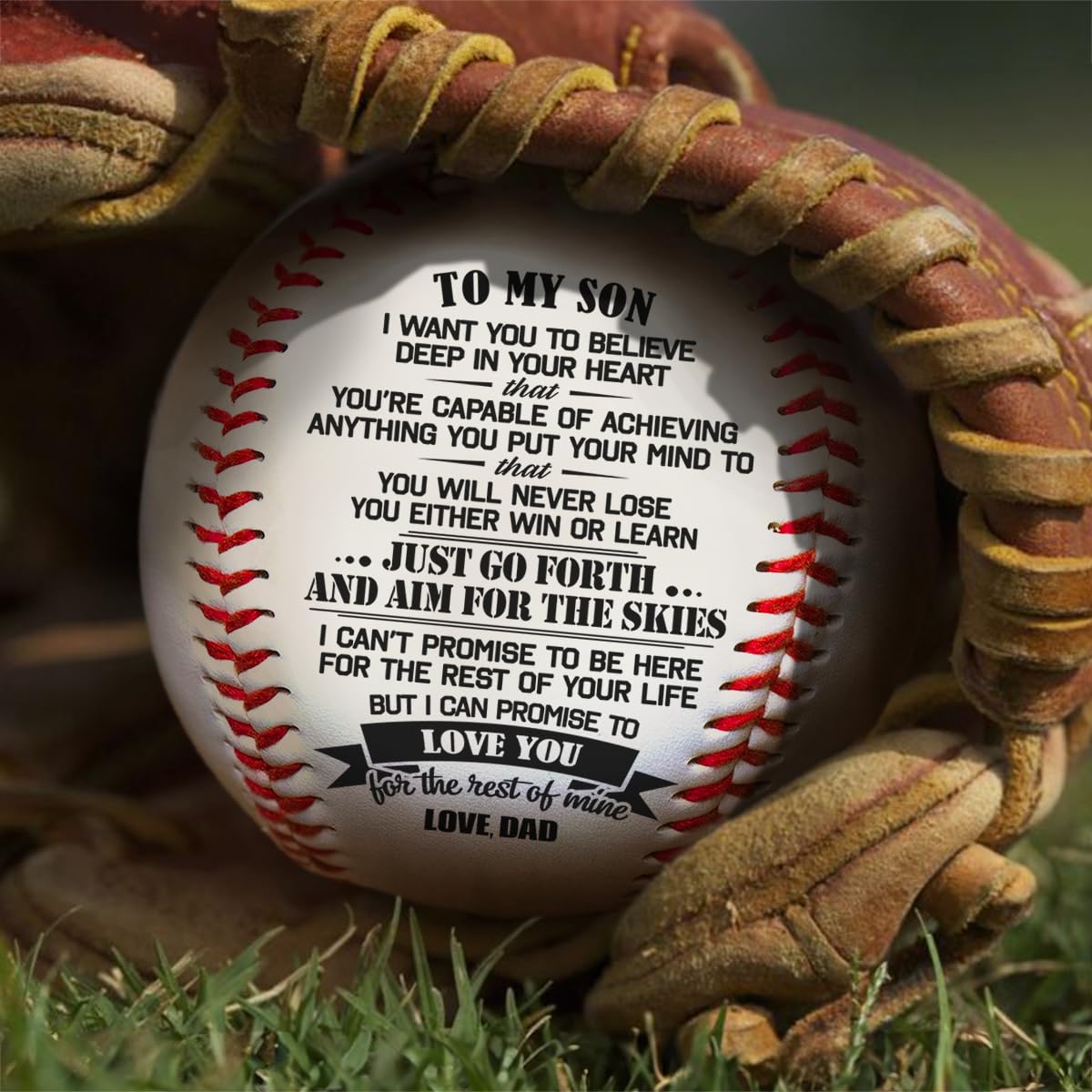 Father Son Baseball Quotes Gift For Dad. Father's Day Home Plate.