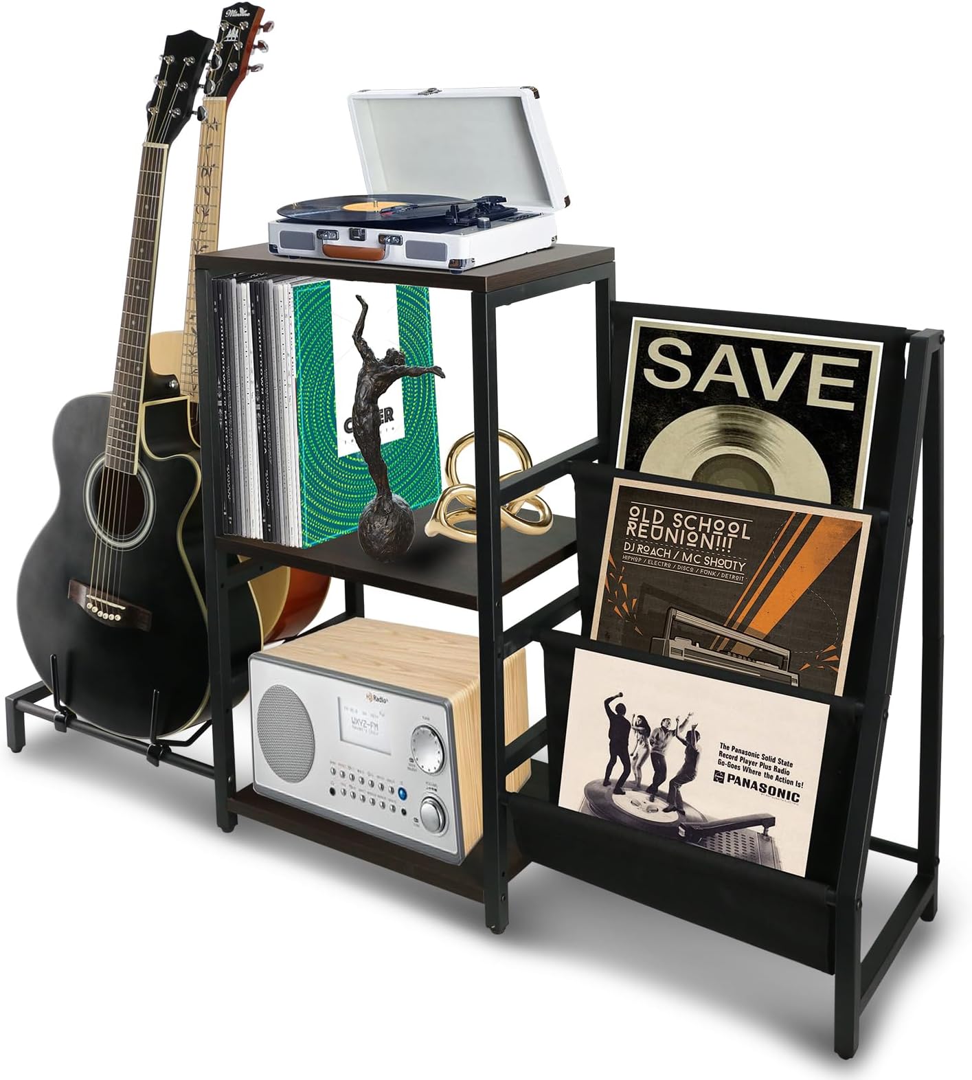 Amazon.com: Wisdom Star Guitar Stand for Multiple Guitars with Amp ...