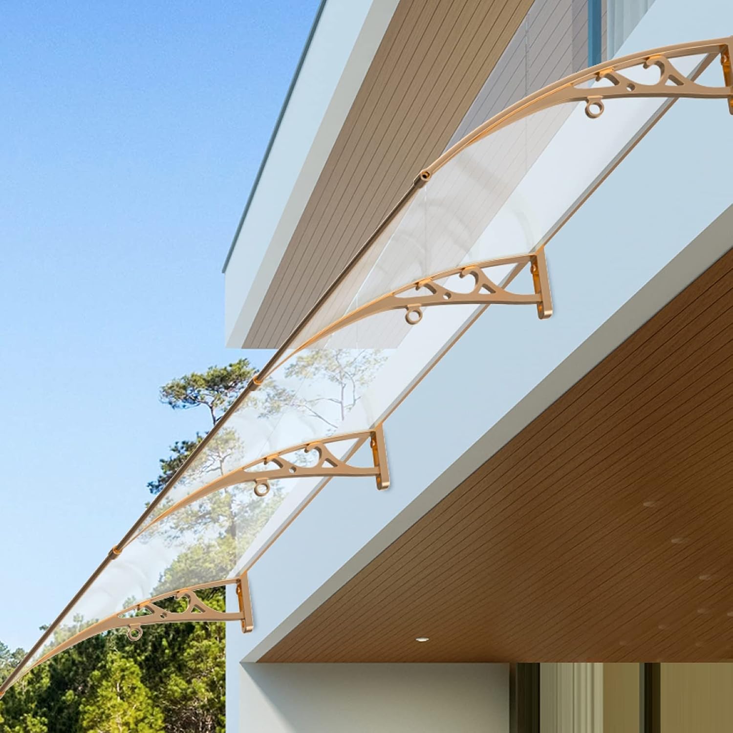 Amazon.com : Porch Canopy Outdoor Awning Patio awnings Transparent ...