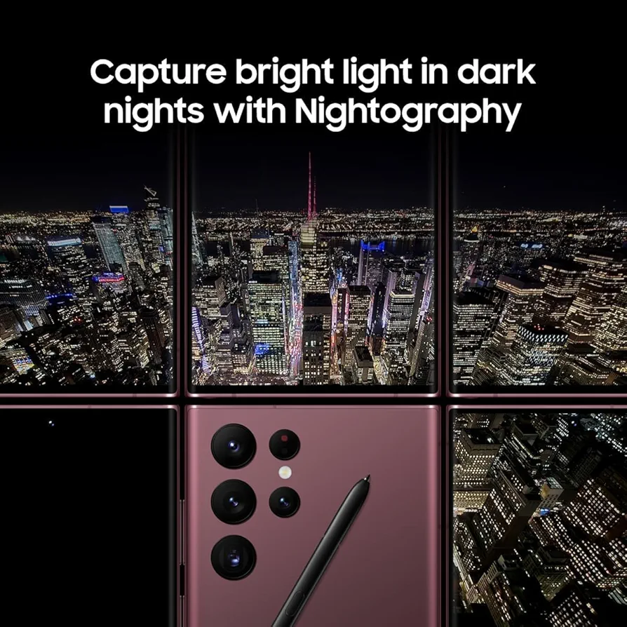 SAMSUNG Galaxy S22 Ultra Cell Phone, Factory Unlocked Android ...