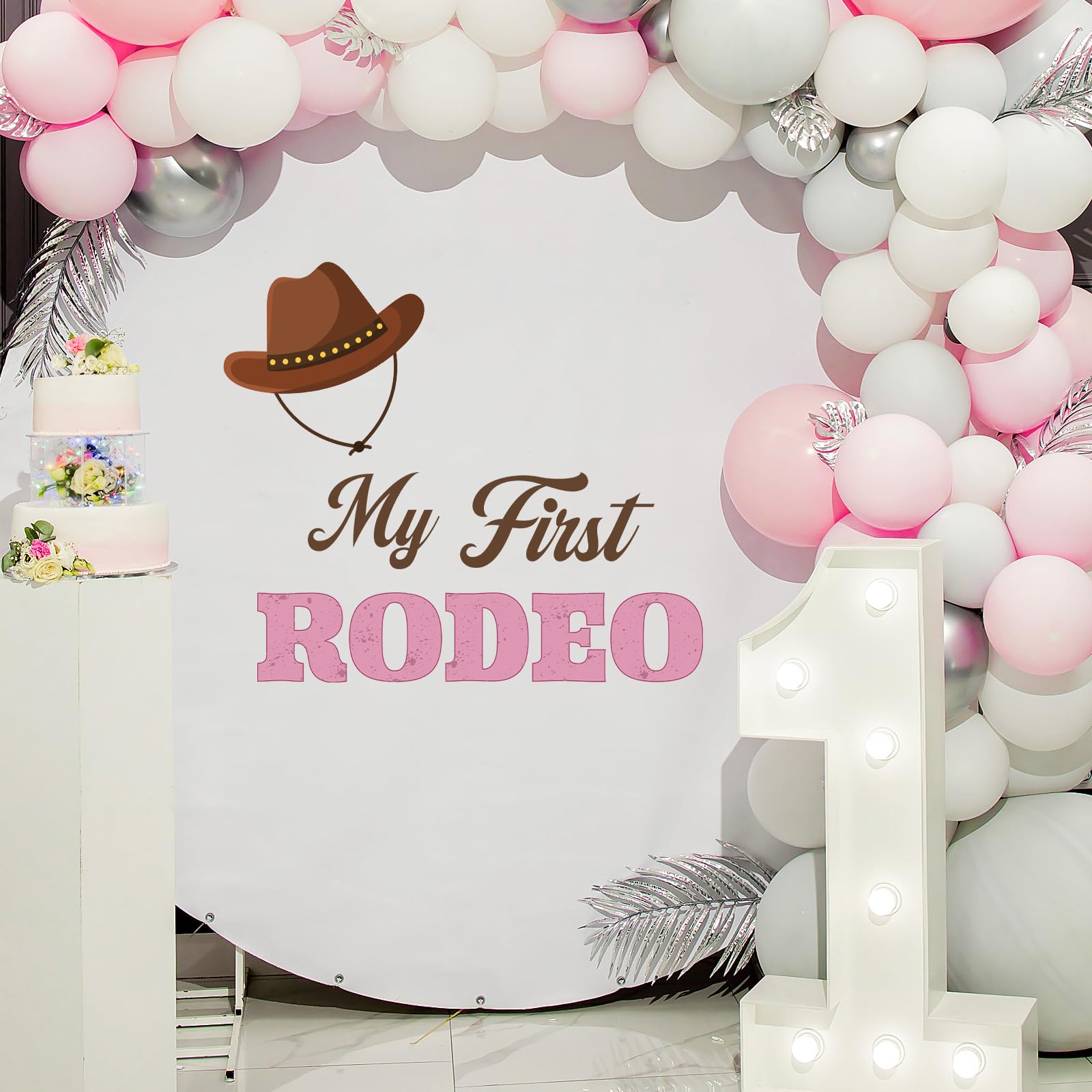 Amazon.com: TaoBary My First Rodeo Decal Sign for Backdrop Cowboy Happy ...