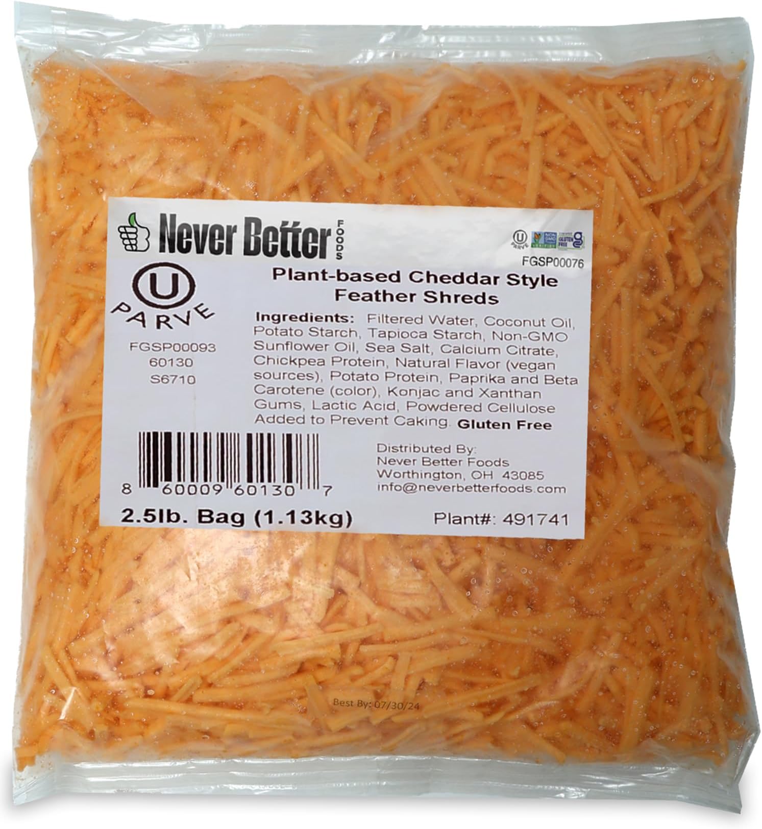 Amazon.com: James Farm: Shredded Sharp Yellow Cheddar Cheese 5 Lb ...