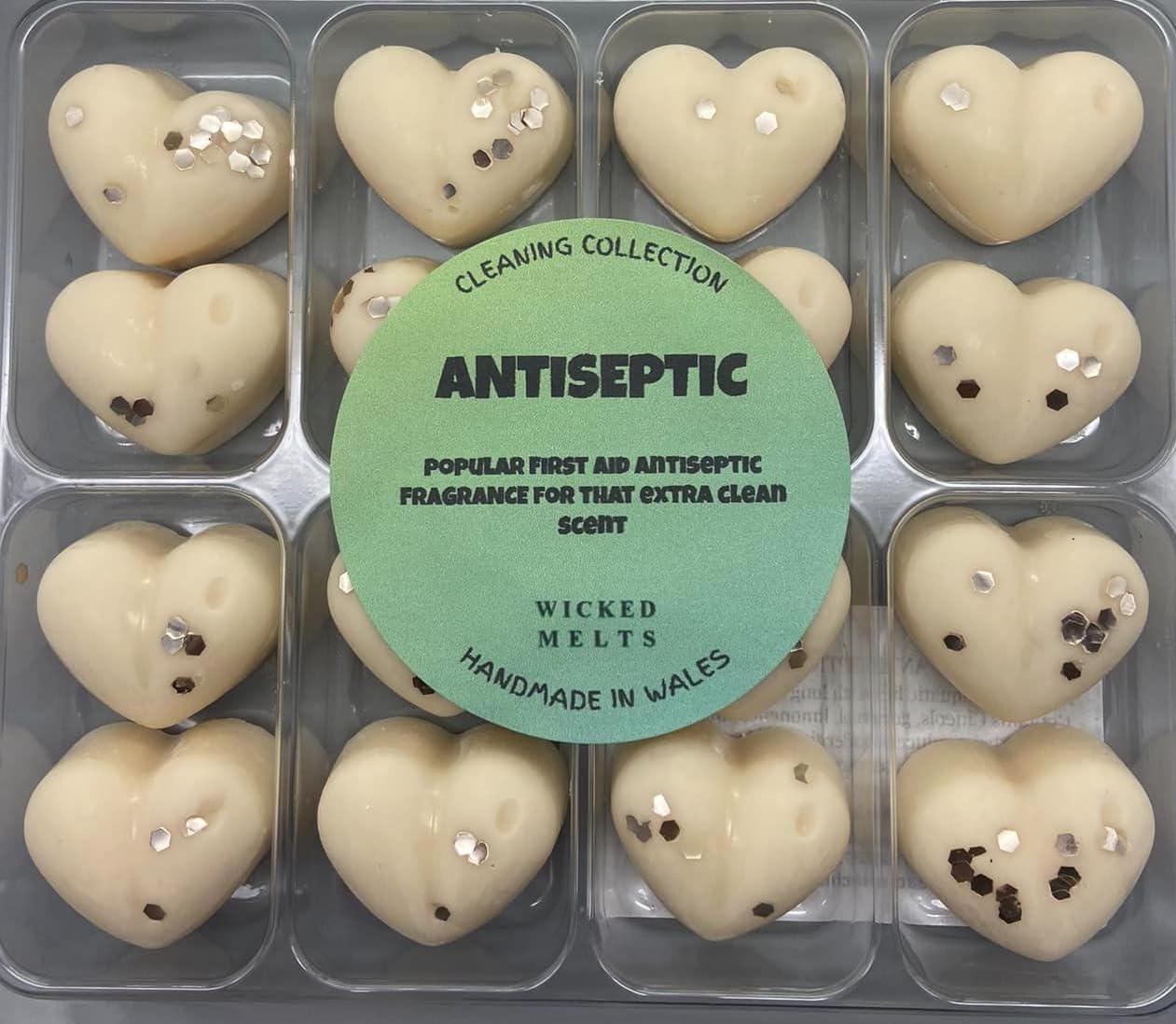16 Heart Wax Melt Box – Box of 16 Wax Heart Melts (Antiseptic) – BigaMart