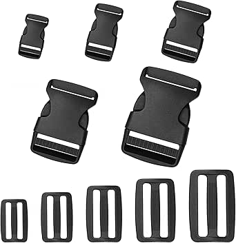 zeyedemo 20 Sets Plastic Side Release Buckles 15mm/20mm/25mm/32mm /38mm ...