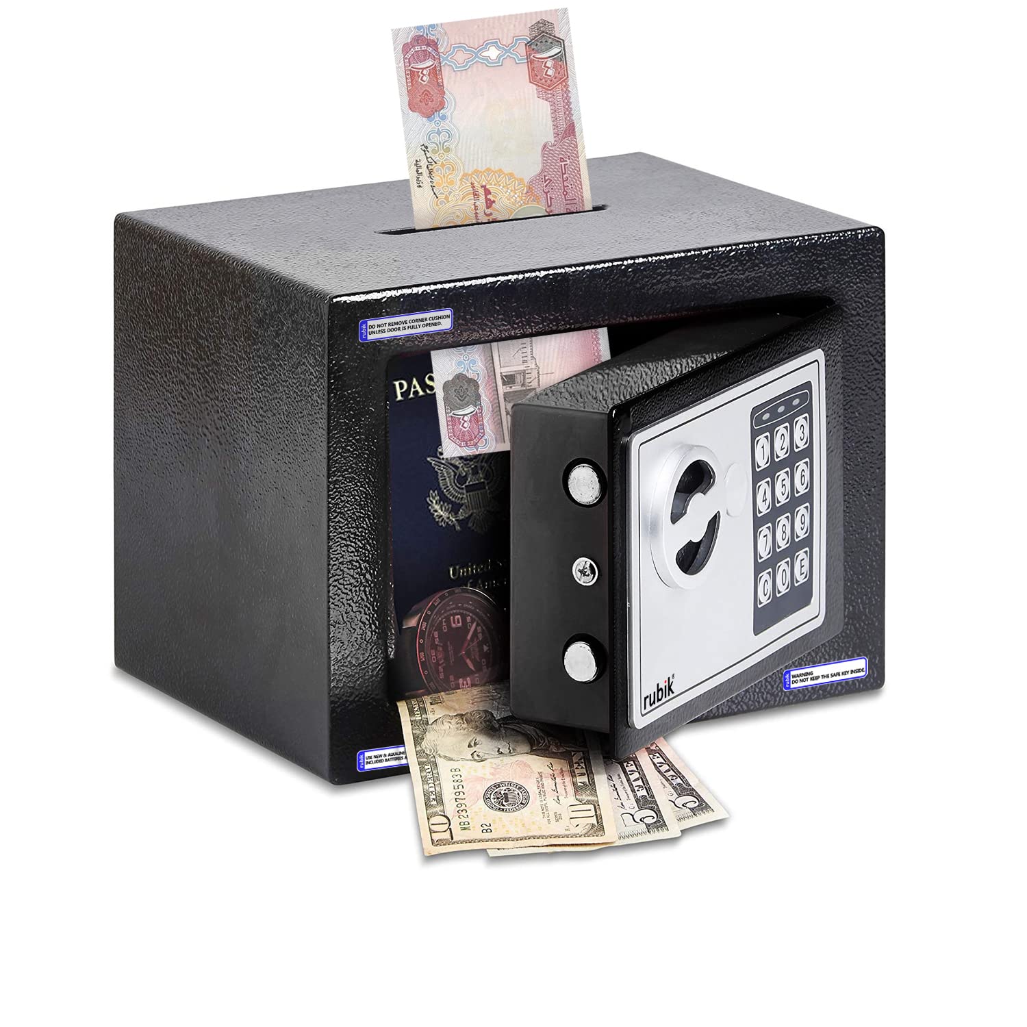 Rubik Cash Deposit Drop Slot Safe Box Small with Key and Pin Code ...
