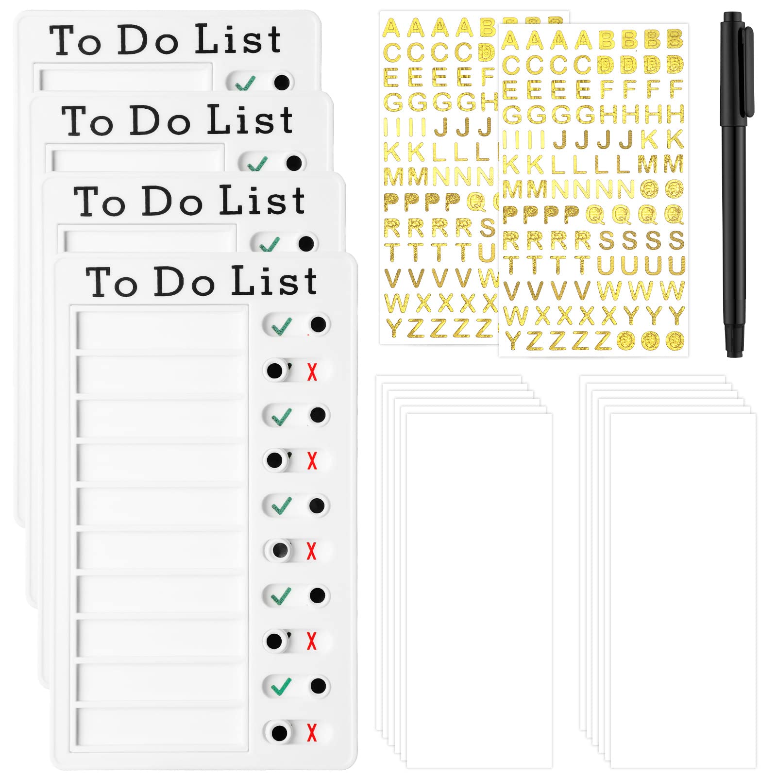 Buy 4 Pieces Customized Checklist Board Stick on to Do List for Kids ...
