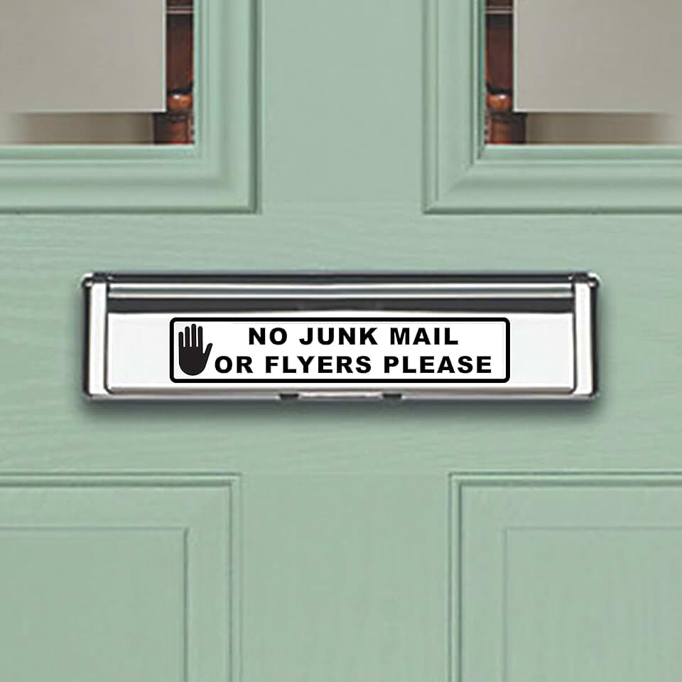 Amazon.co.uk: no junk mail sticker for letterbox