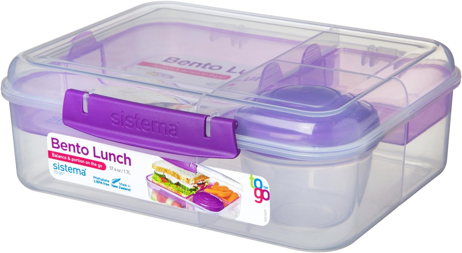 Amazon.com: Sistema Bento Box Adult Lunch Box with 2 Compartments ...
