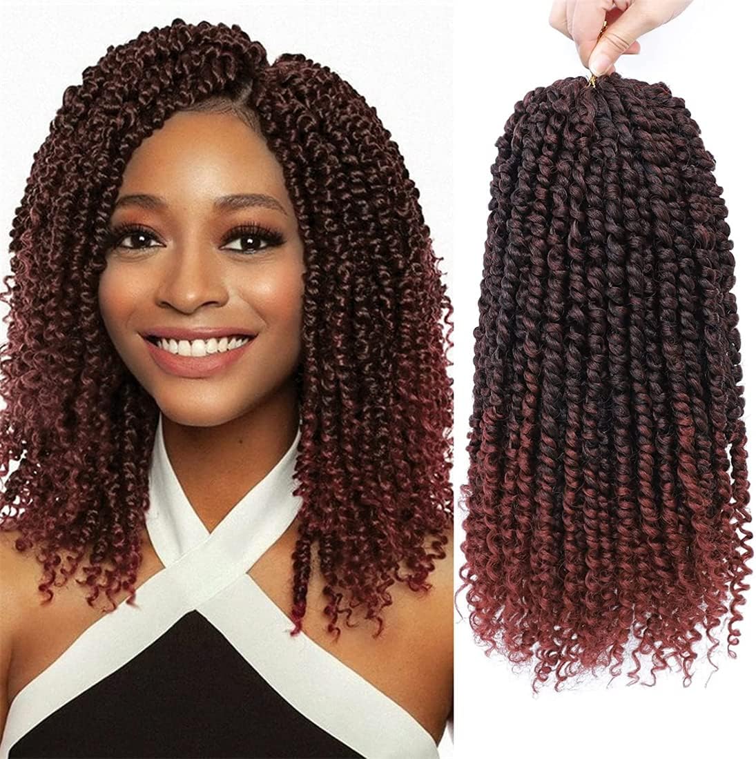 Passion Twist Hair 6 Packs Passion Twist Crochet Hair Pre-Looped ...