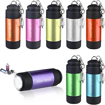 Mini LED Torch 8 Pieces - Torch USB Rechargeable IPX8 Small Waterproof ...