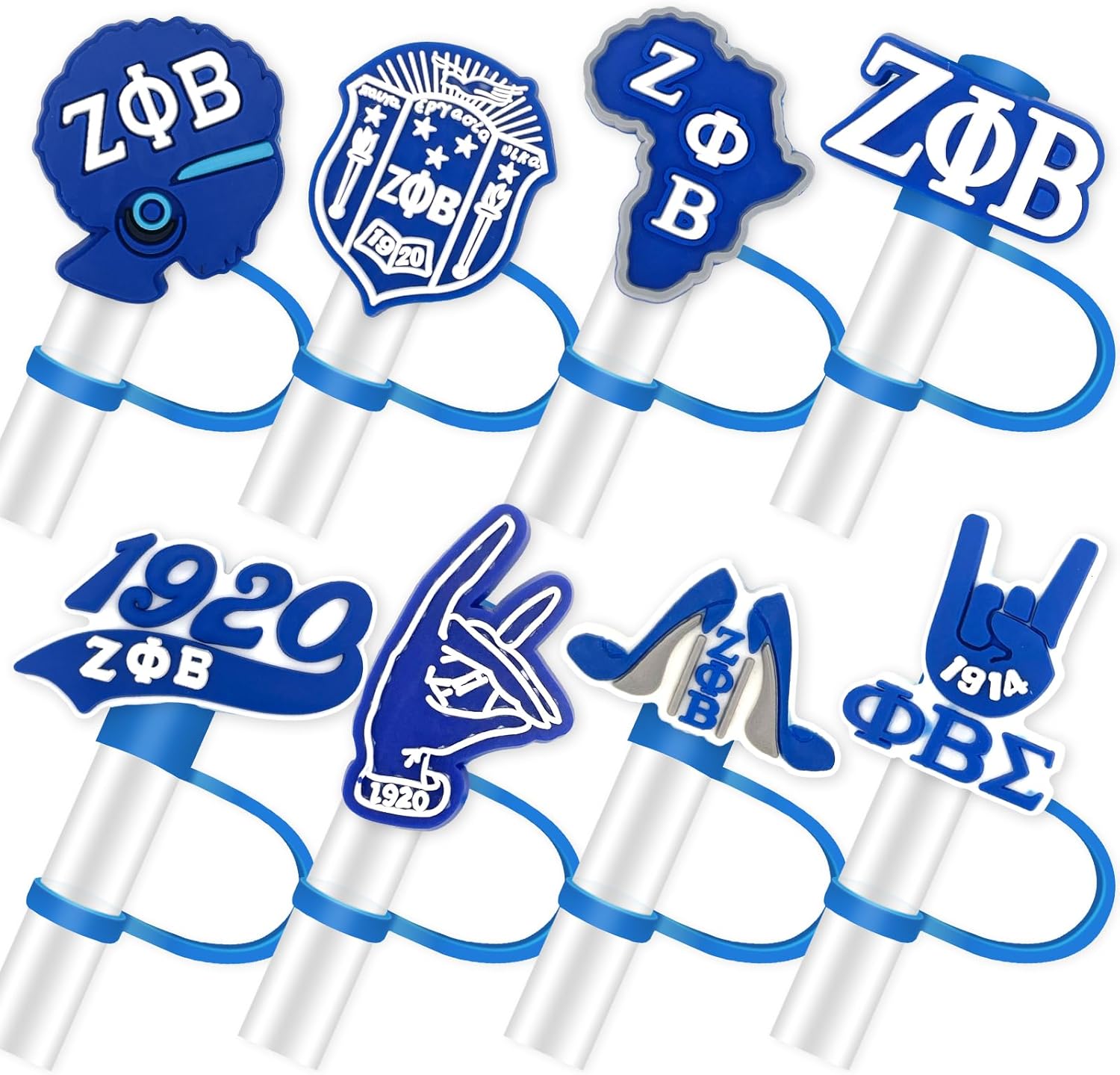 Amazon.com: 8Pcs Girls Straw Toppers for Tumbles, 10mm Straw Cover Caps ...