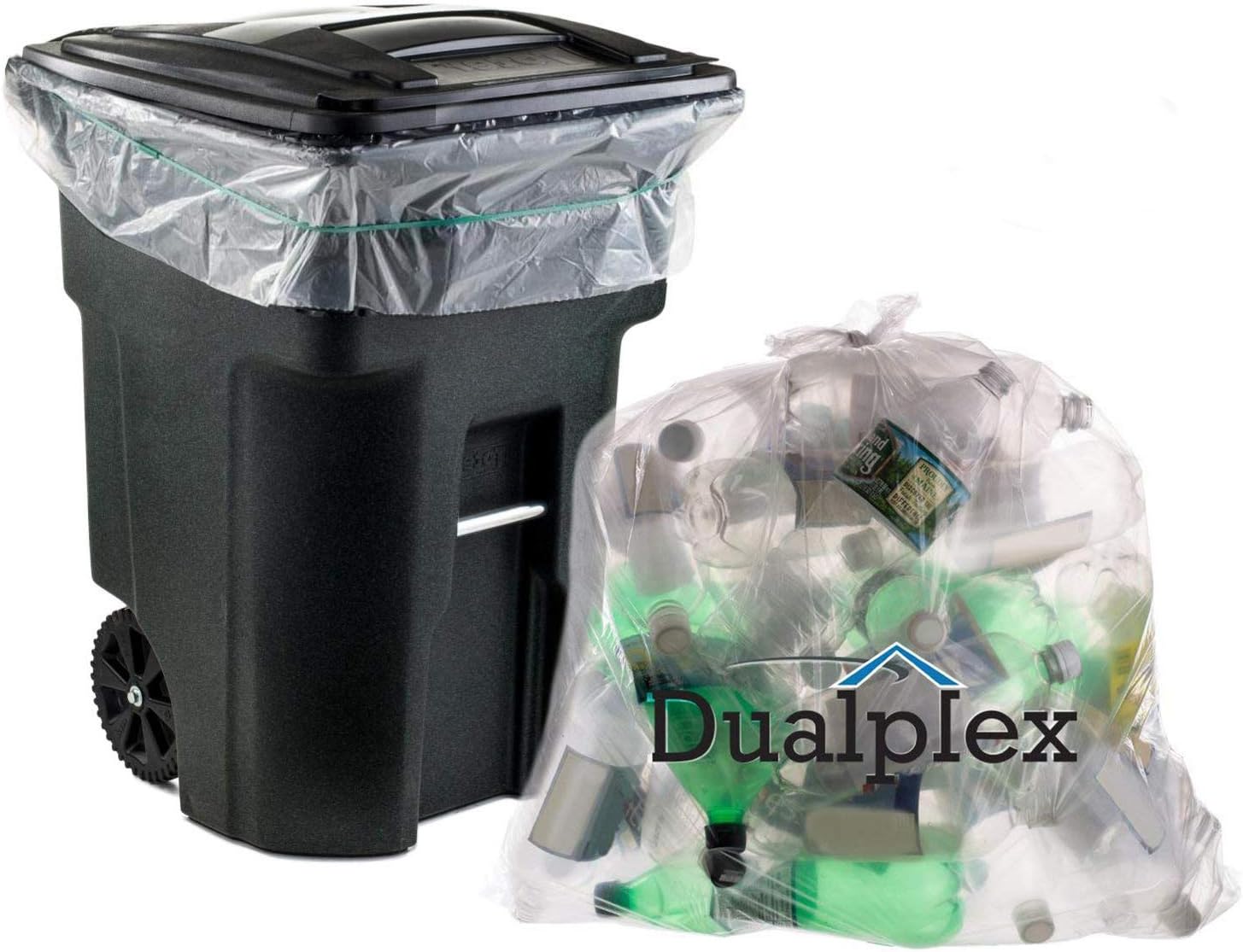 Amazon.com: Veska 64-65 Gallon Clear Trash Bags, 120 Count Bulk Large ...