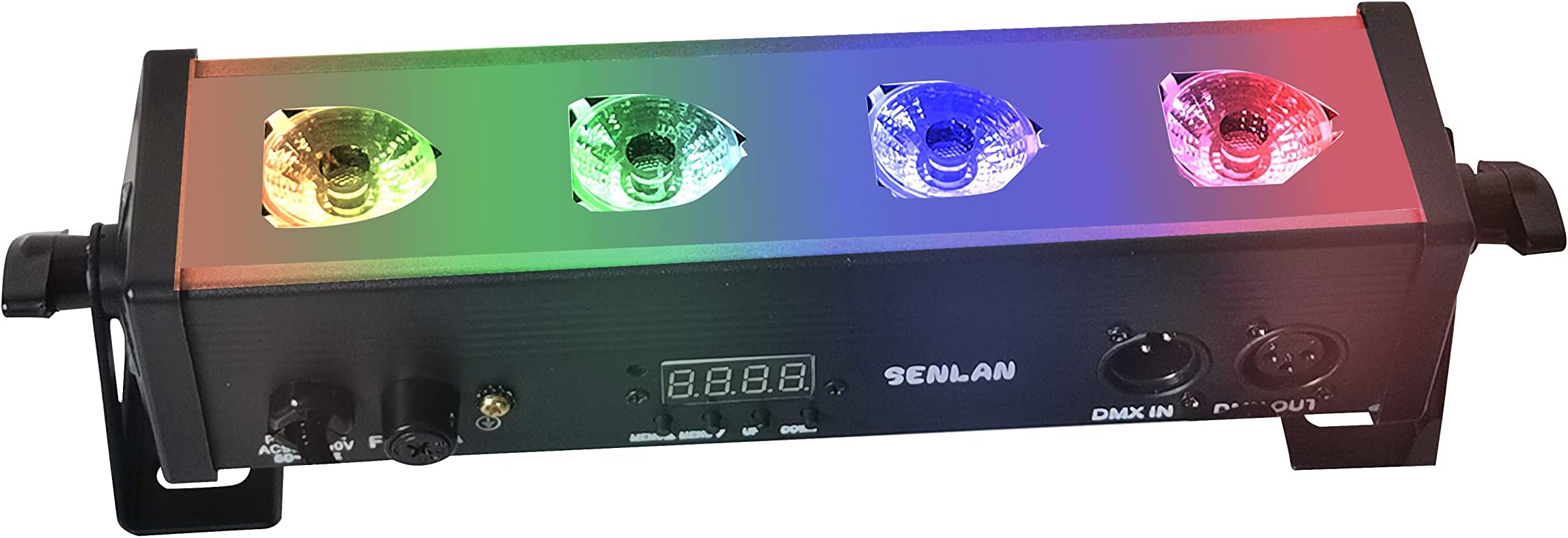 Par bar LED Wall wash Stage Light,SENLAN 8pcsX3W RGB 3-in-1 LED and ...