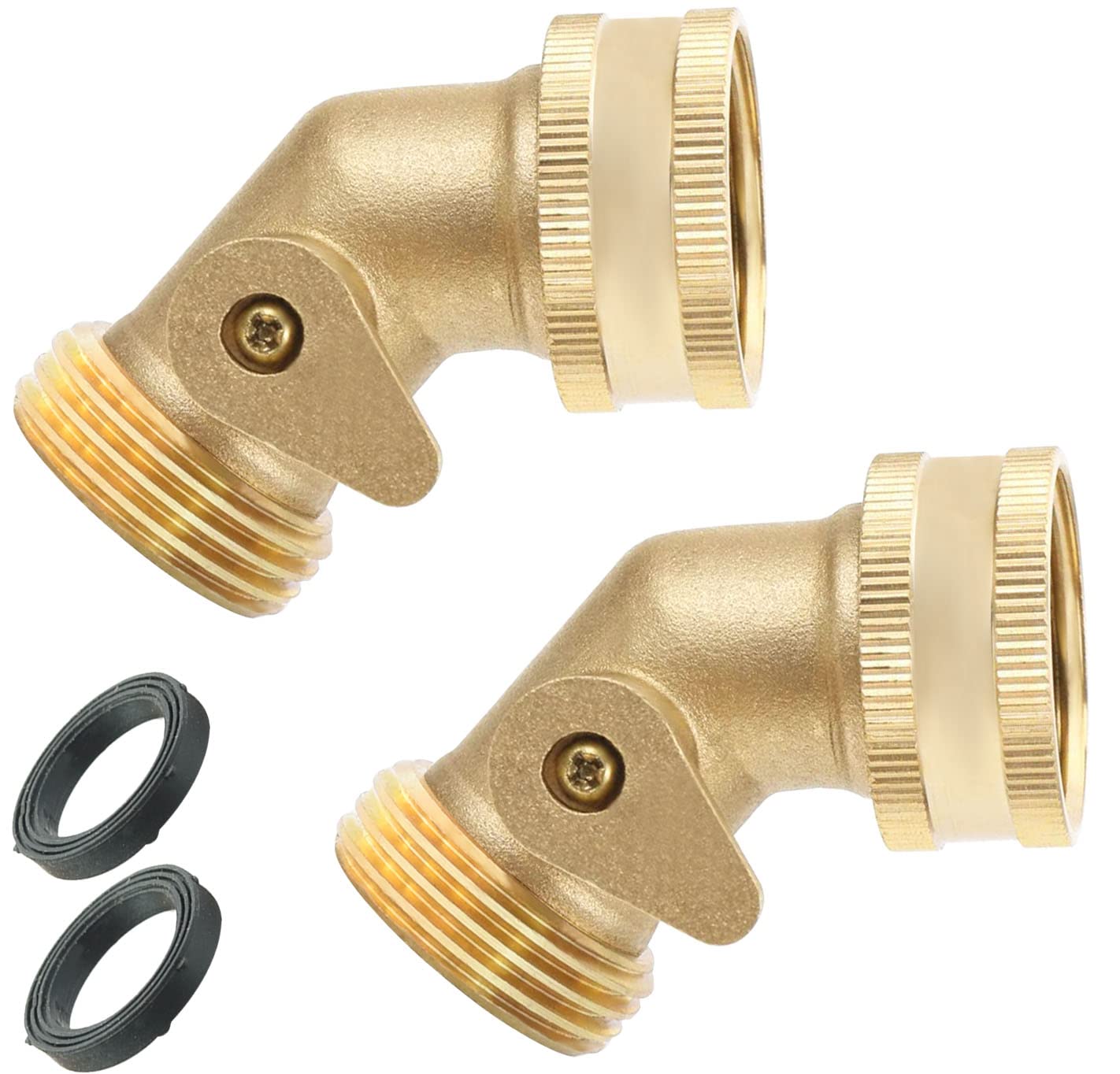 Buy PLG Heavy Duty Hose Shut Off Valve Solid Brass Gooseneck Garden ...