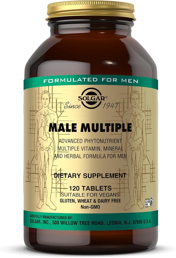 Amazon.com: Solgar Male Multiple - 120 Tablets - Multivitamin, Mineral ...