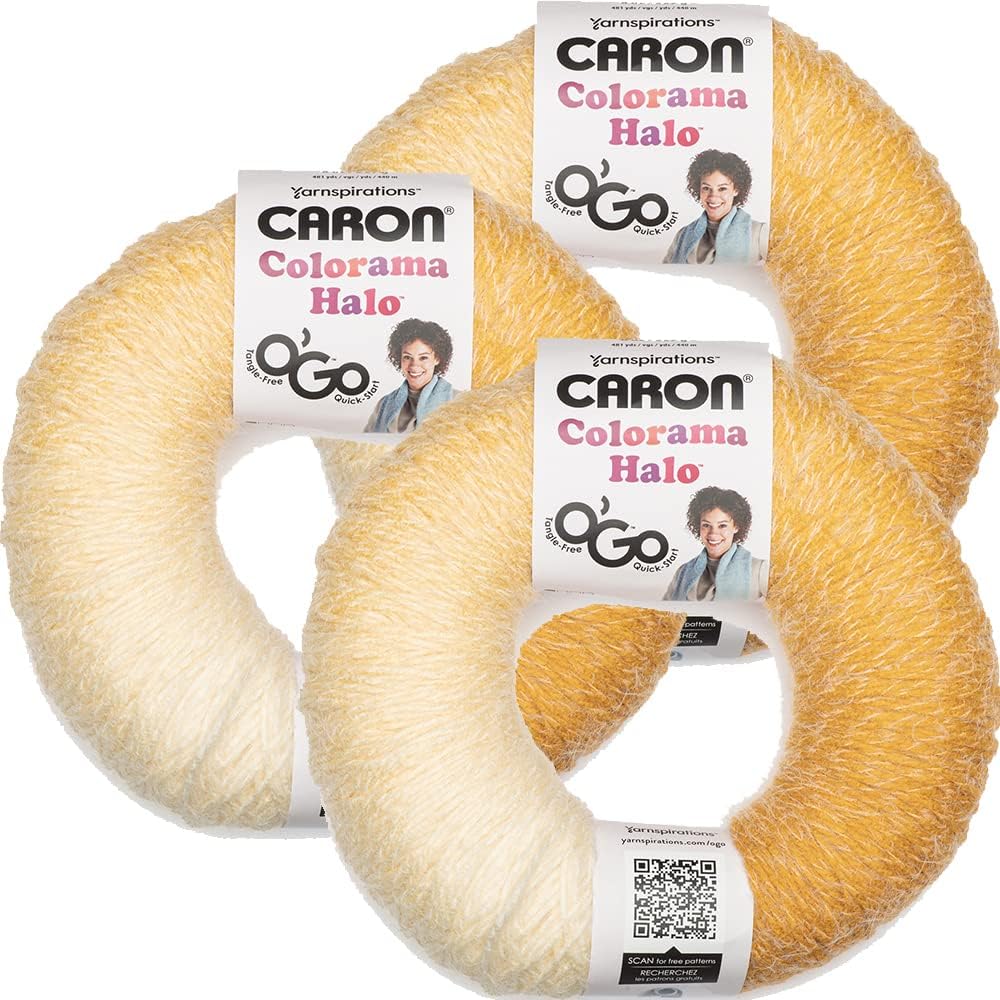 Amazon.com: Caron COLORAMA Halo O'GO Yarn - 226g/8oz - Blended Fiber ...