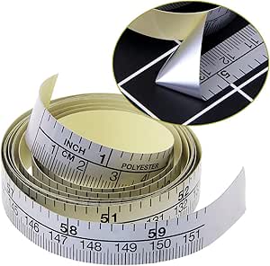 BIlinli 151cm Self Adhesive Metric Measure Tape Vinyl Ruler For Sewing ...