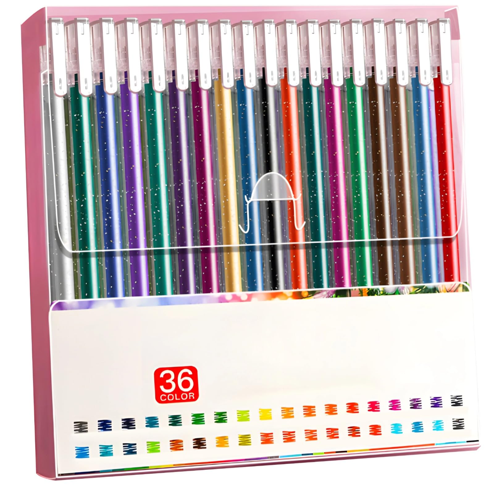Snapklik.com : Epicover Glitter Gel Pens 36 Colors Set, Metallic ...