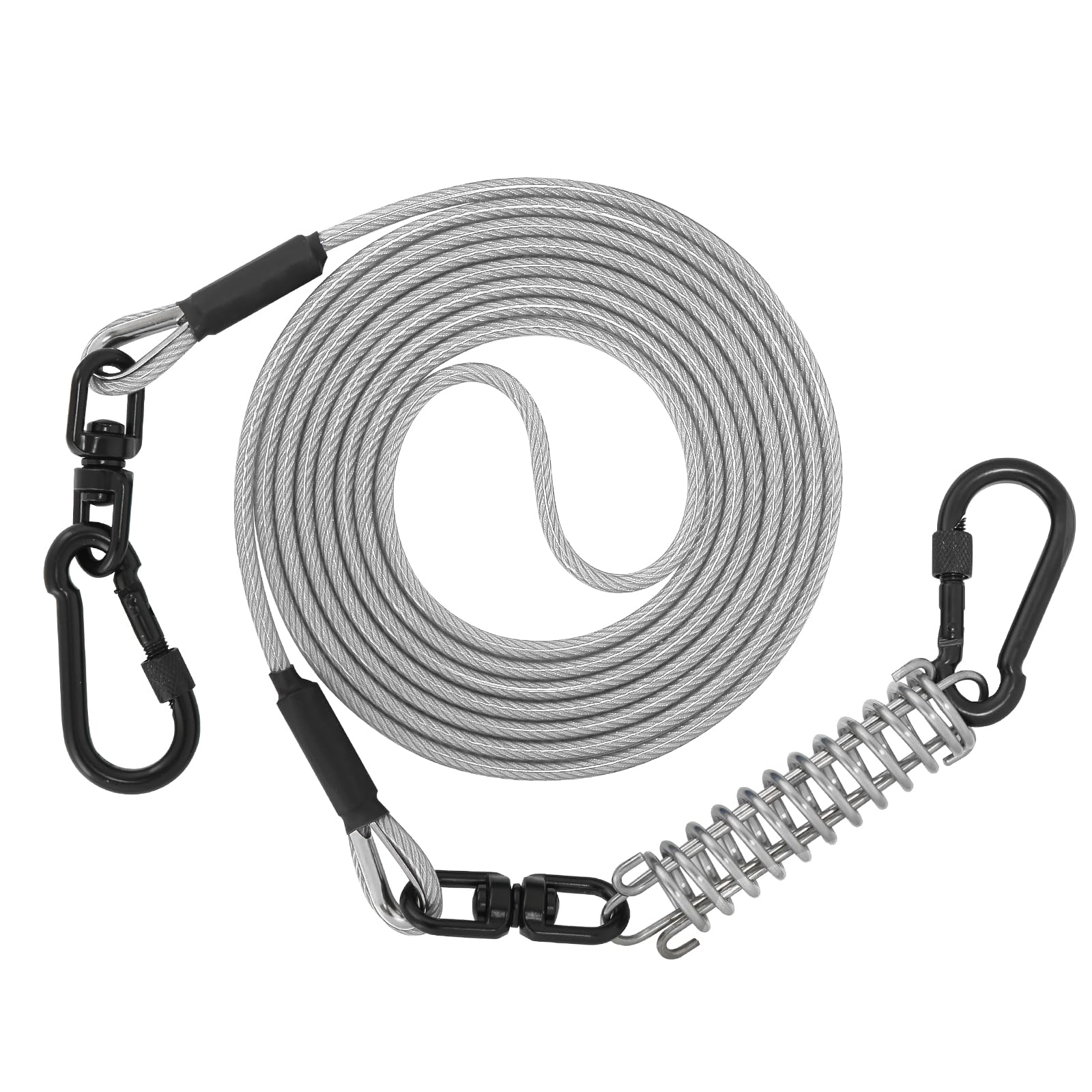 Amazon.com : Sisifish Pet Tie Out Cable for Dogs, Dog Tie Out Cable ...