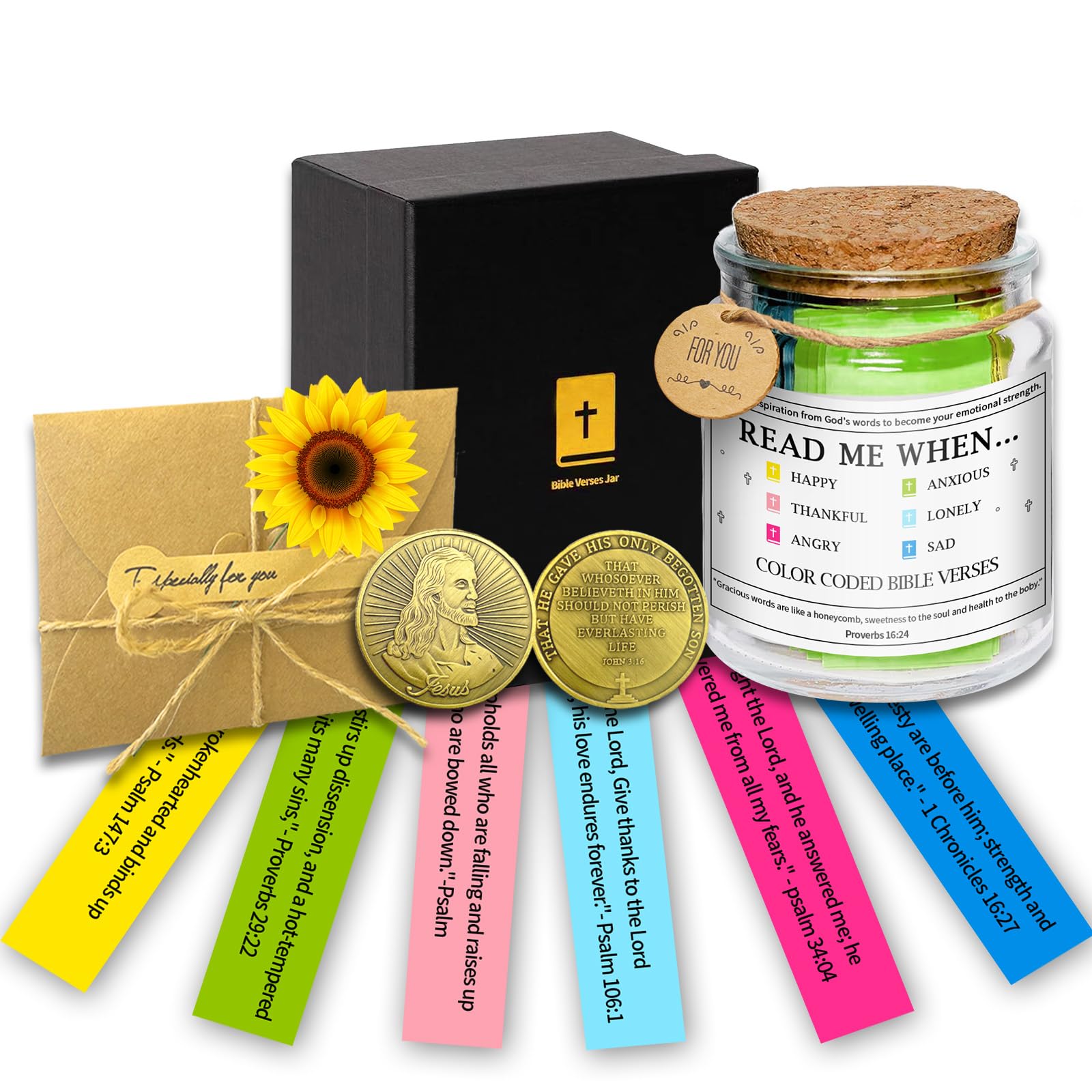 Amazon.com: Bible Verse Jar Read Me When, Christian Gifts for Women ...