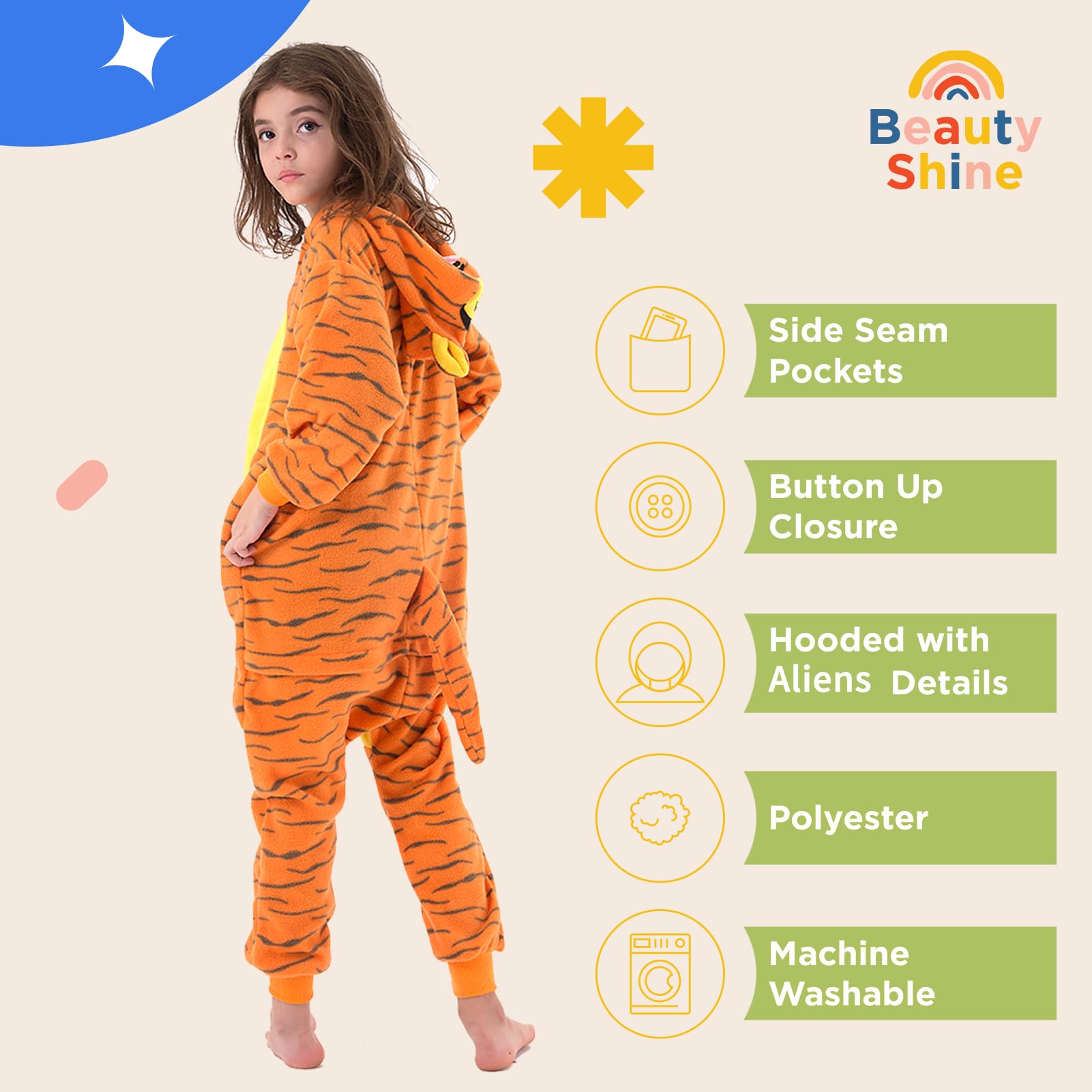 Snapklik.com : Beauty Shine Unisex Child Tigger Costume Halloween ...