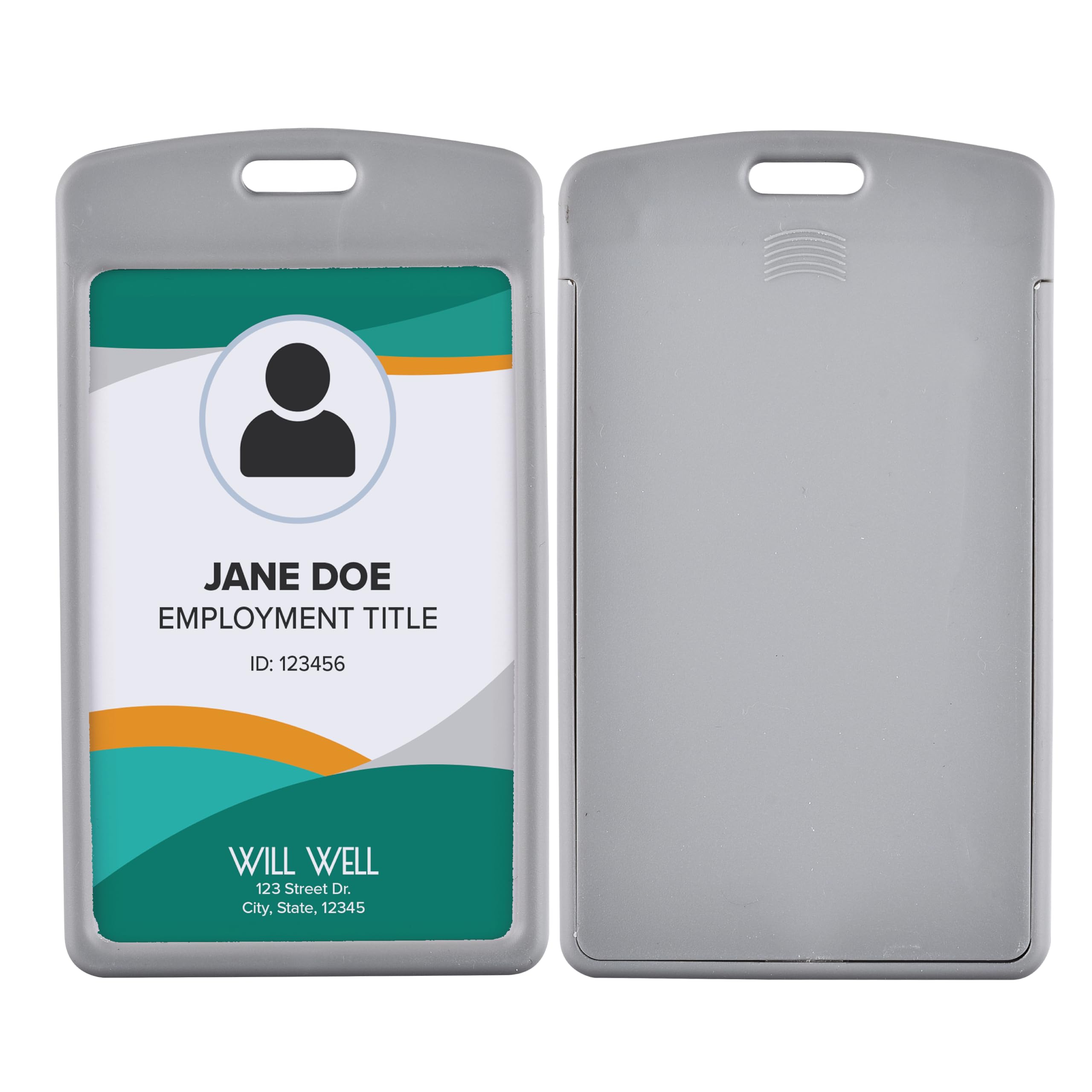 Amazon.com: Will Well Vertical Sliding Badge Holder for Lanyards - Hard ...