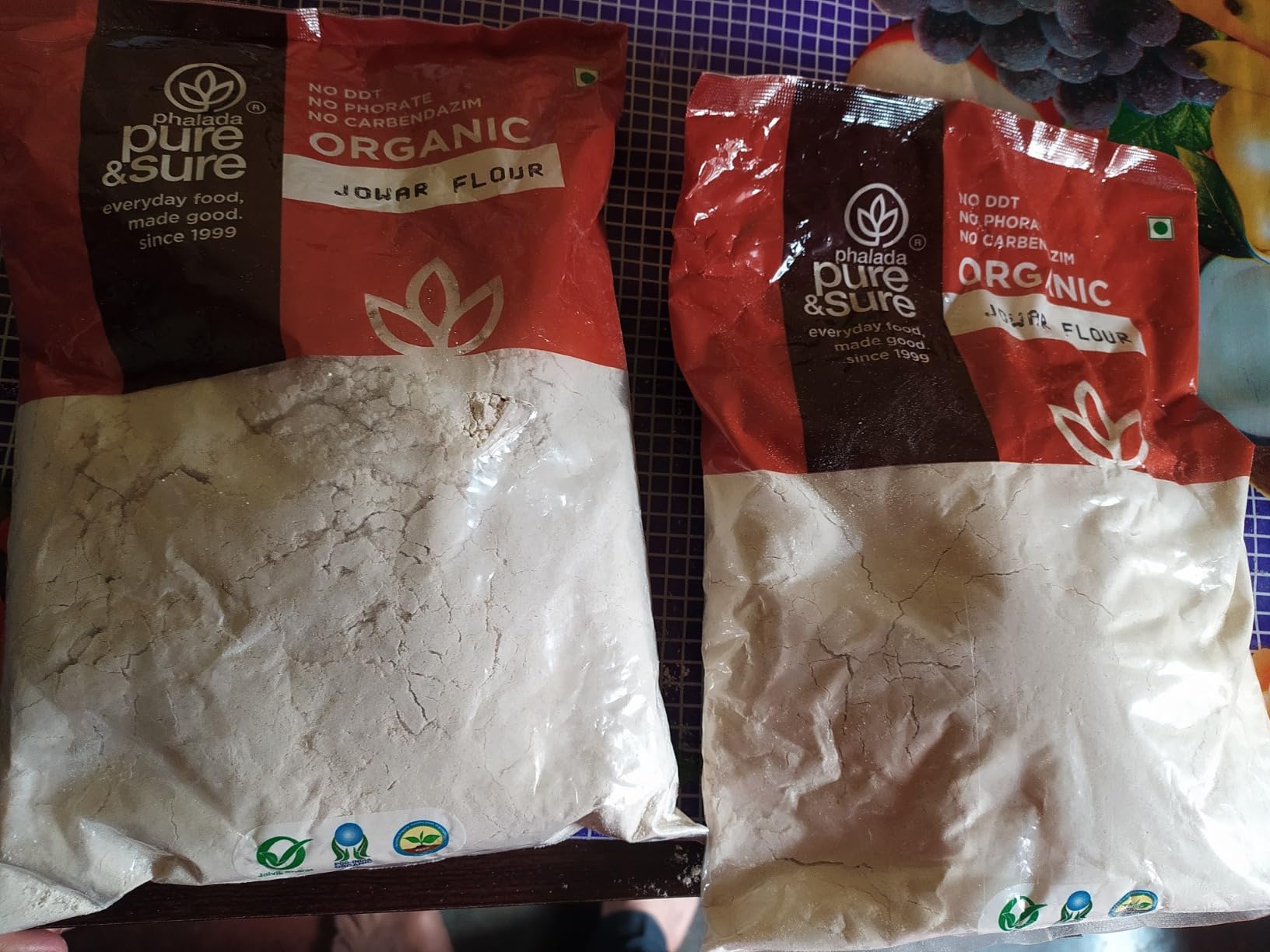 Pure & Sure Organic Jowar(Millet) Flour 1Kg | 100% Natural Millet Flour ...