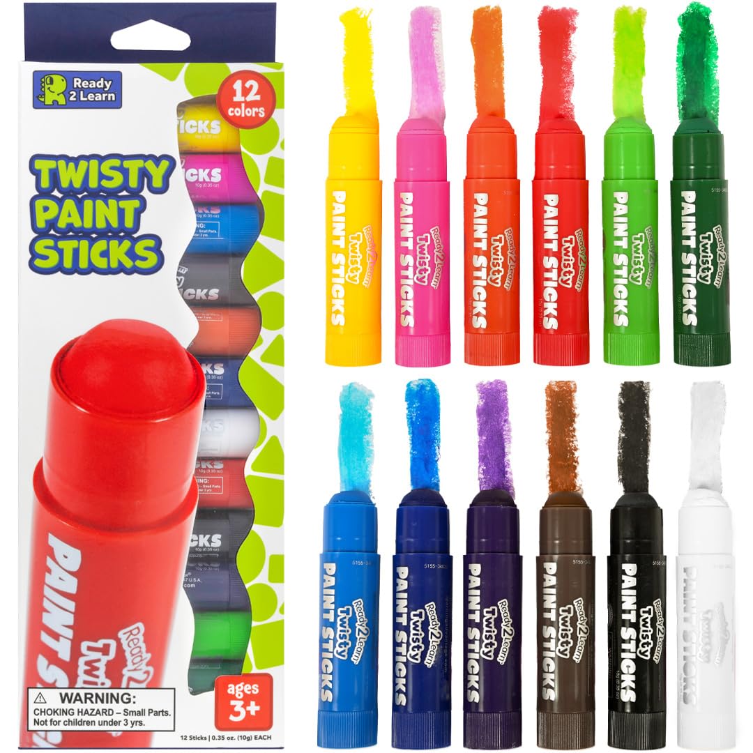 Amazon.com: READY 2 LEARN Twisty Paint Sticks - 12 Vibrant Colors ...