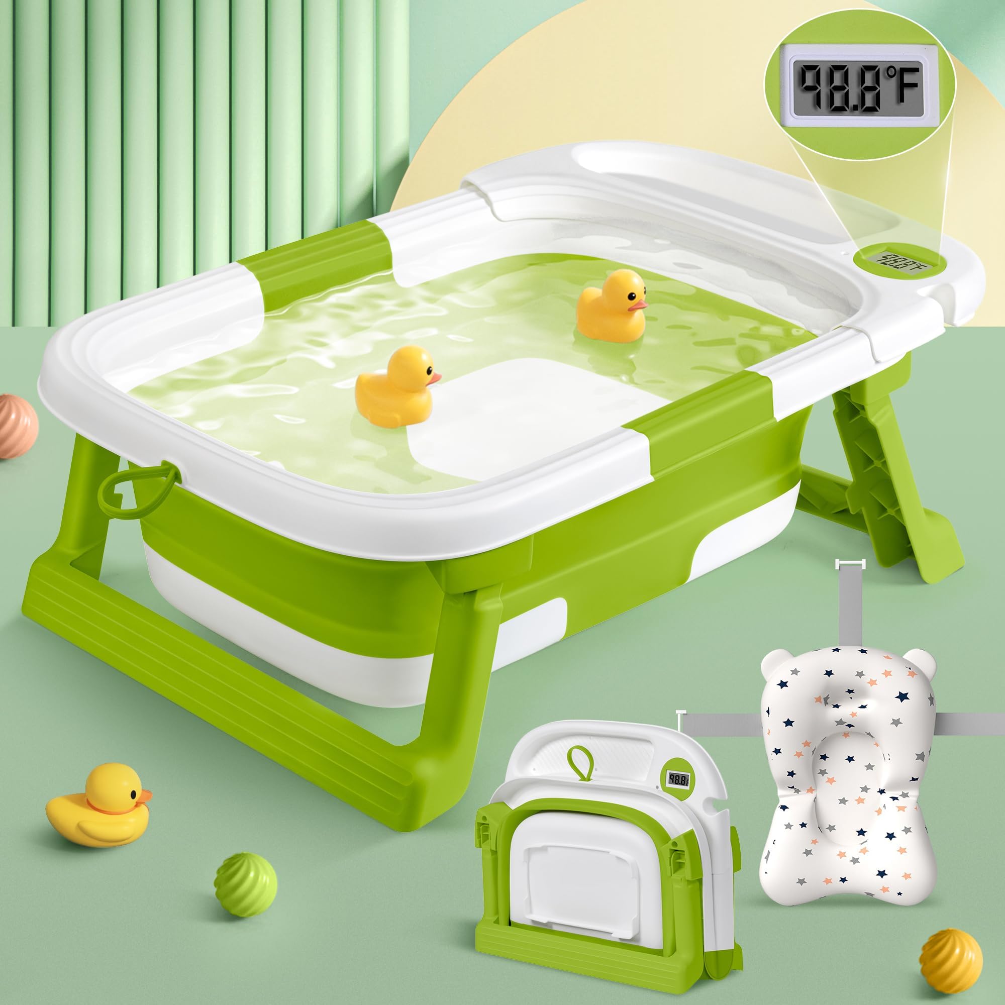 Amazon.com: Collapsible Baby Bathtub for Newborn, Foldable Baby Bath ...