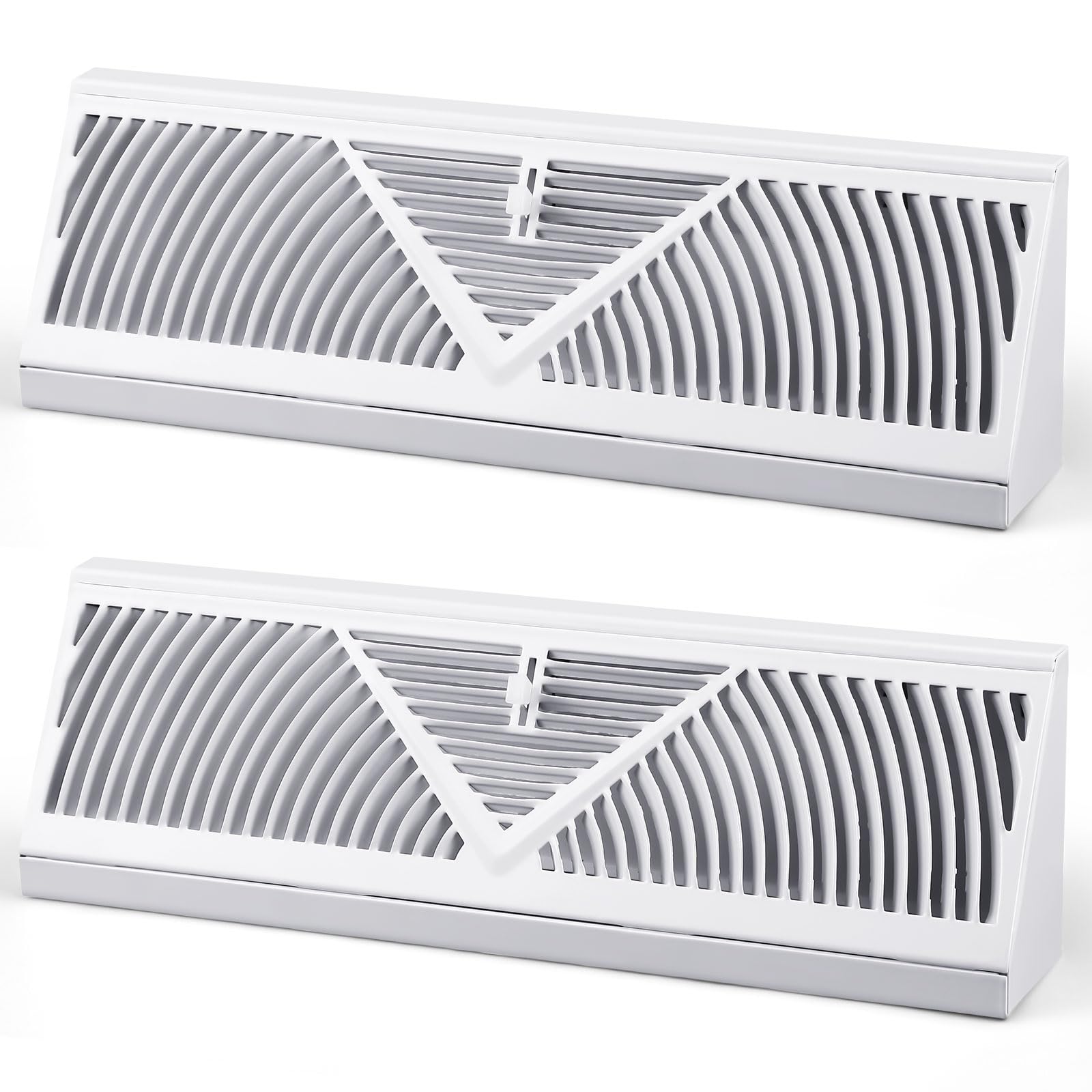 Yaocom 2 Pack Baseboard Register 15 Inch Duct Opening Size Vent Covers ...
