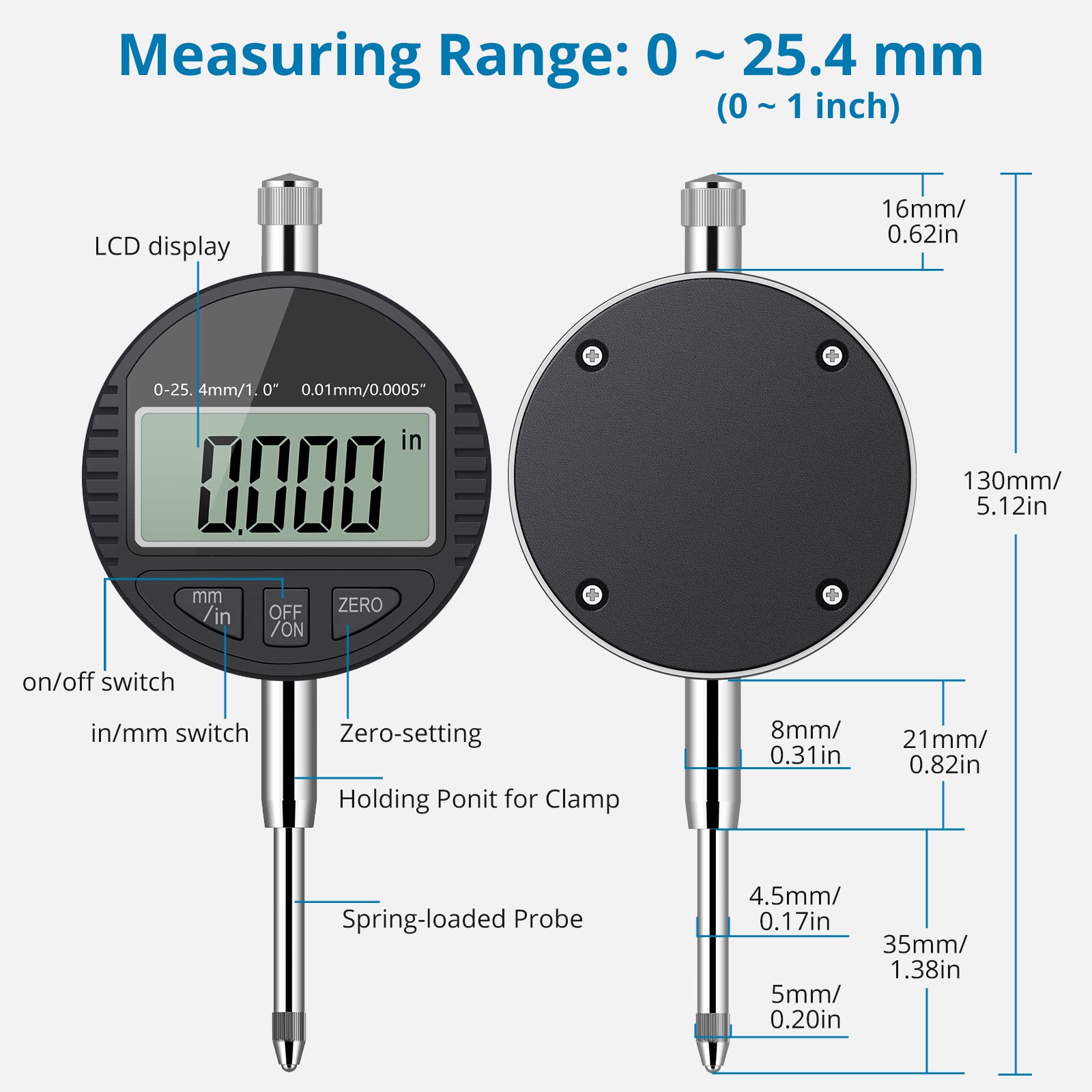 Snapklik.com : AUTOUTLET Digital Dial Indicator And Micro Data Cable ...