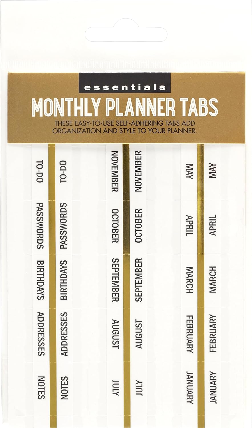 Essentials Monthly Planner Tabs (18 tabs): Peter Pauper Press ...