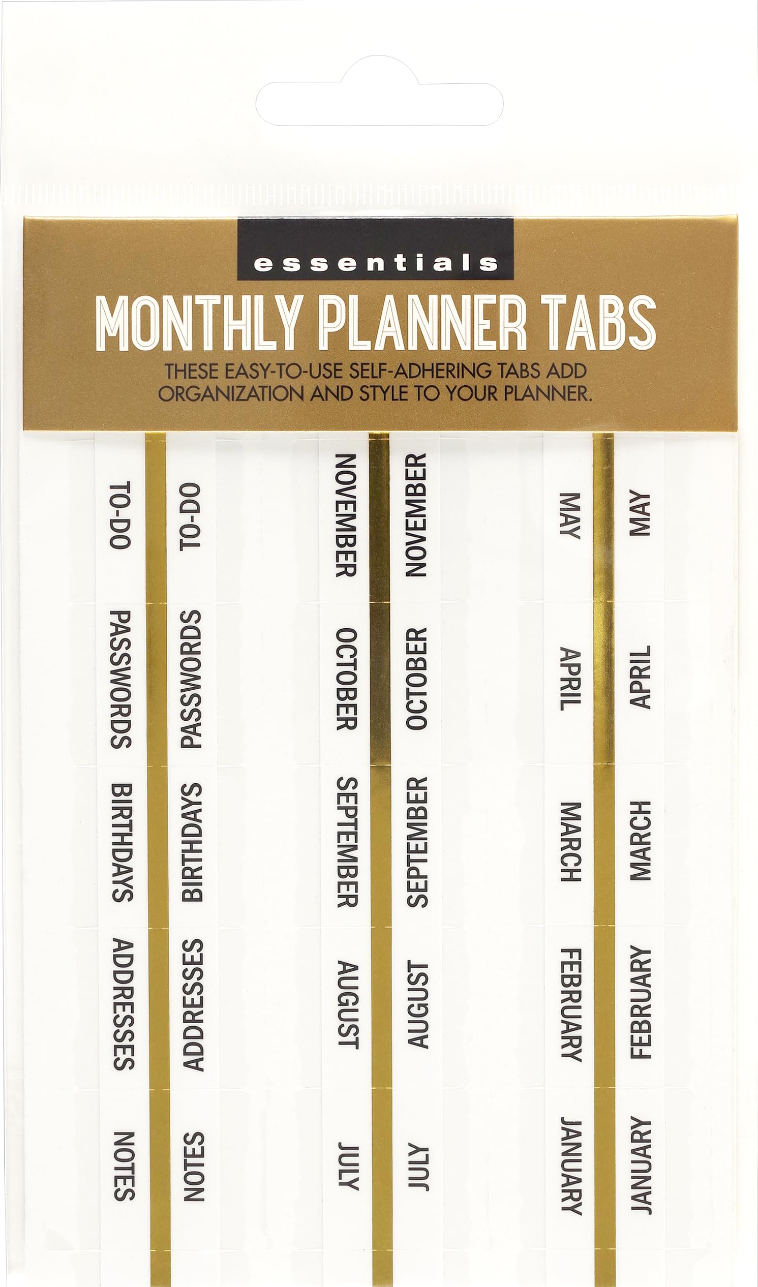Essentials Monthly Planner Tabs (18 tabs): Peter Pauper Press ...